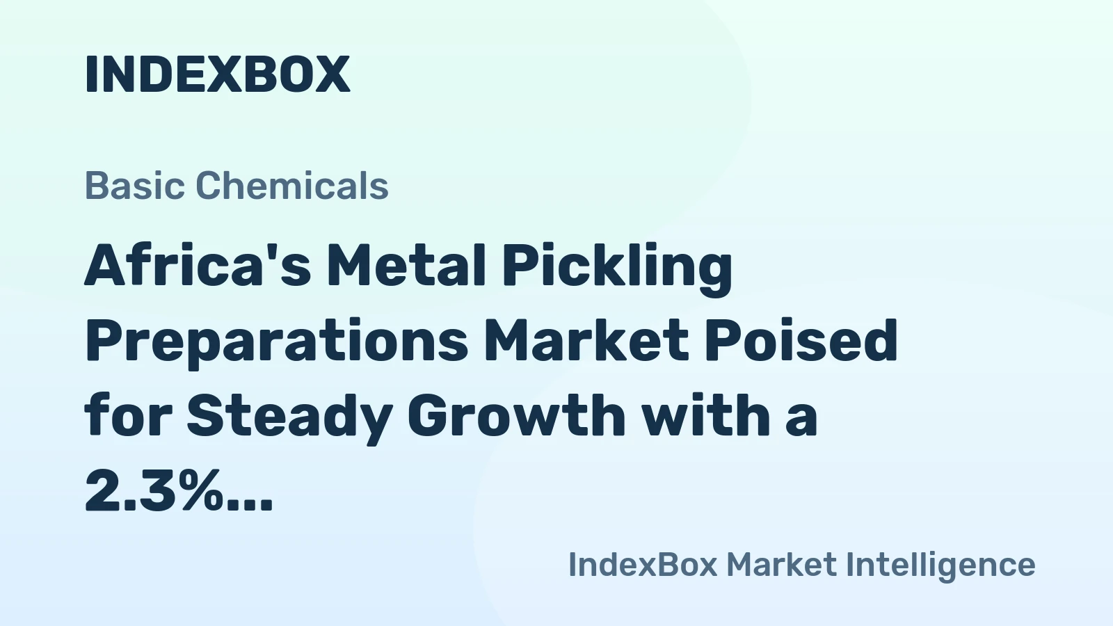 Africa's Metal Pickling Preparations Market Poised for Steady Growth with a 2.3% CAGR in Value
