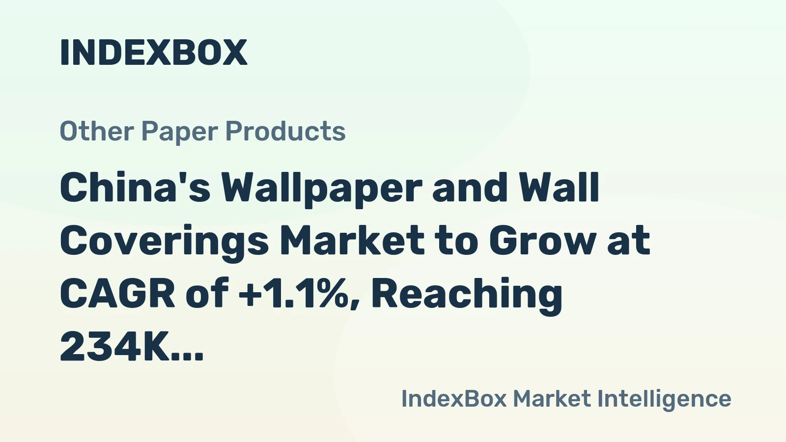 China's Wallpaper and Wall Coverings Market to Grow at CAGR of +1.1%, Reaching 234K Tons by 2035