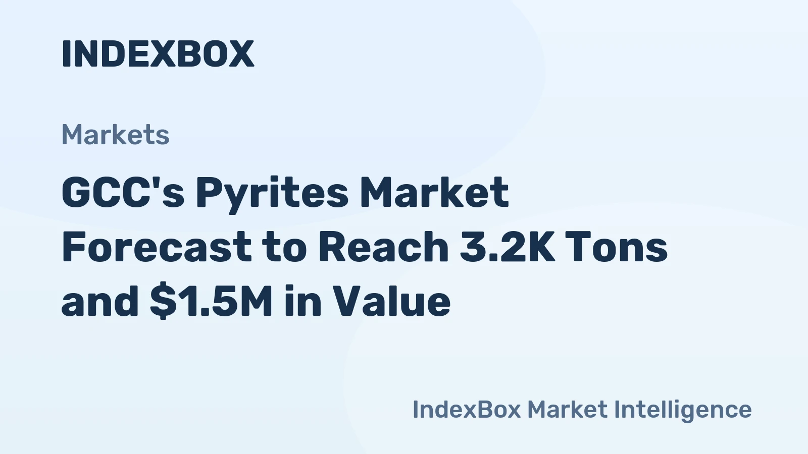 GCC's Pyrites Market Forecast to Reach 3.2K Tons and $1.5M in Value