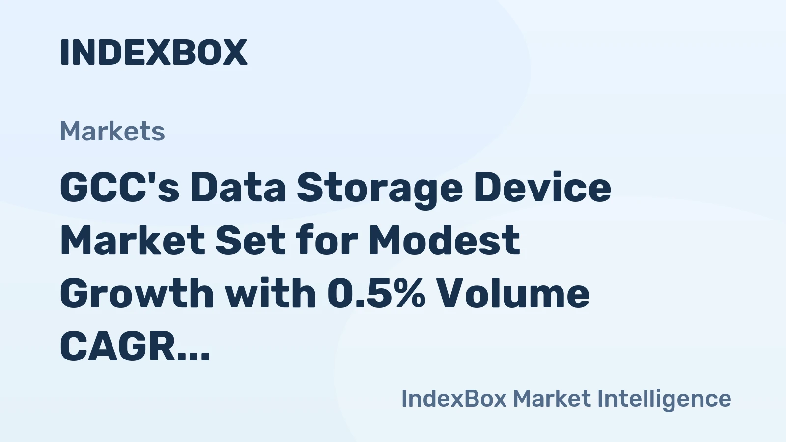 GCC's Data Storage Device Market Set for Modest Growth with 0.5% Volume CAGR Through 2035