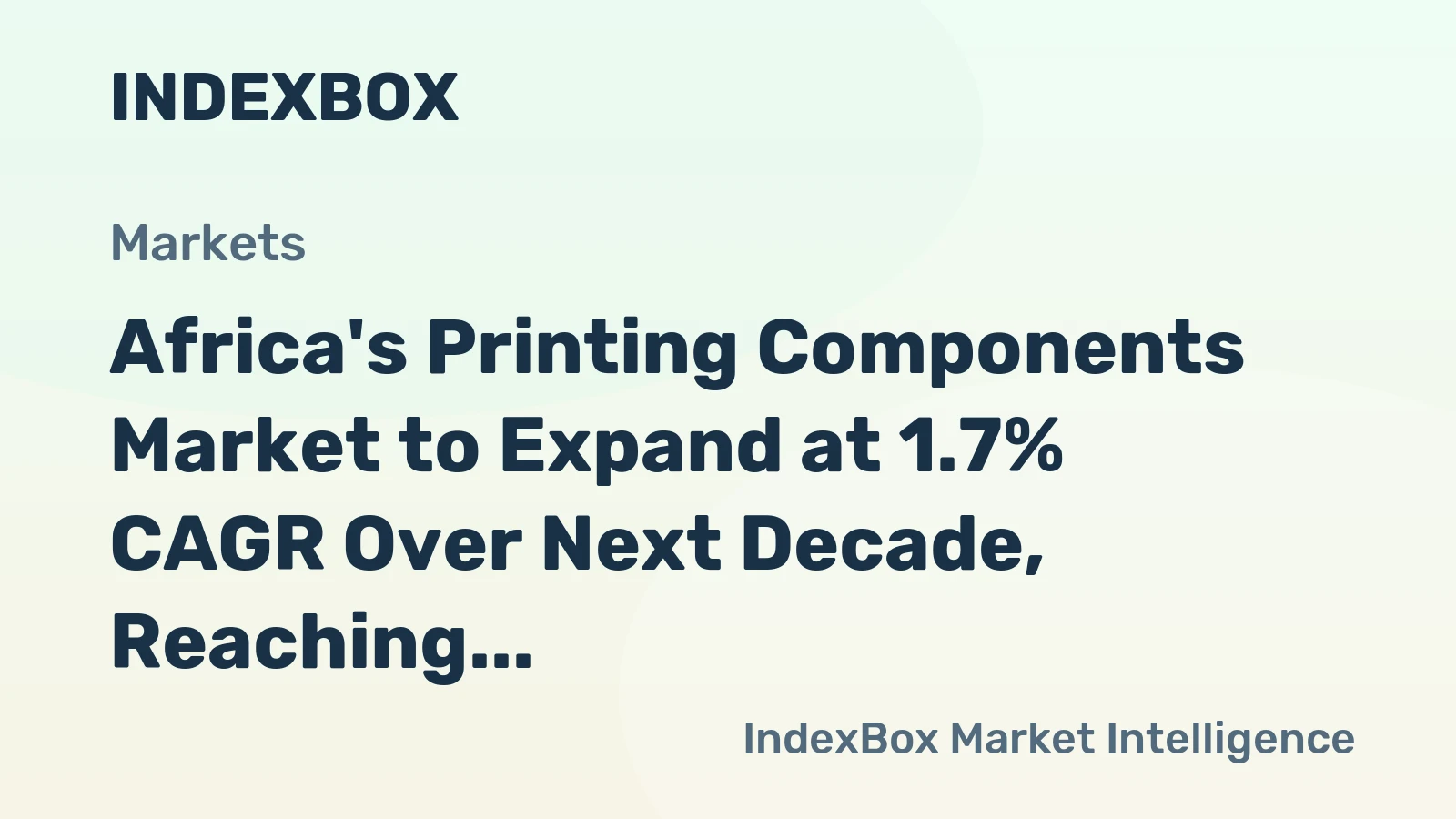 Africa's Printing Components Market to Expand at 1.7% CAGR Over Next Decade, Reaching 242K Tons by 2035