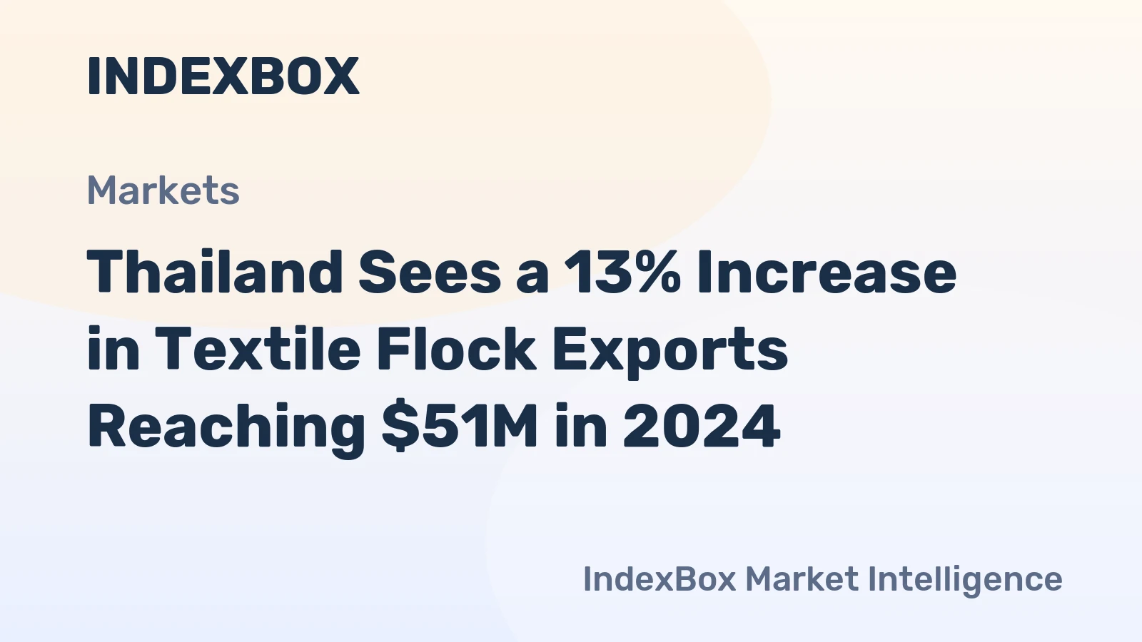 Thailand Sees a 13% Increase in Textile Flock Exports Reaching $51M in 2024