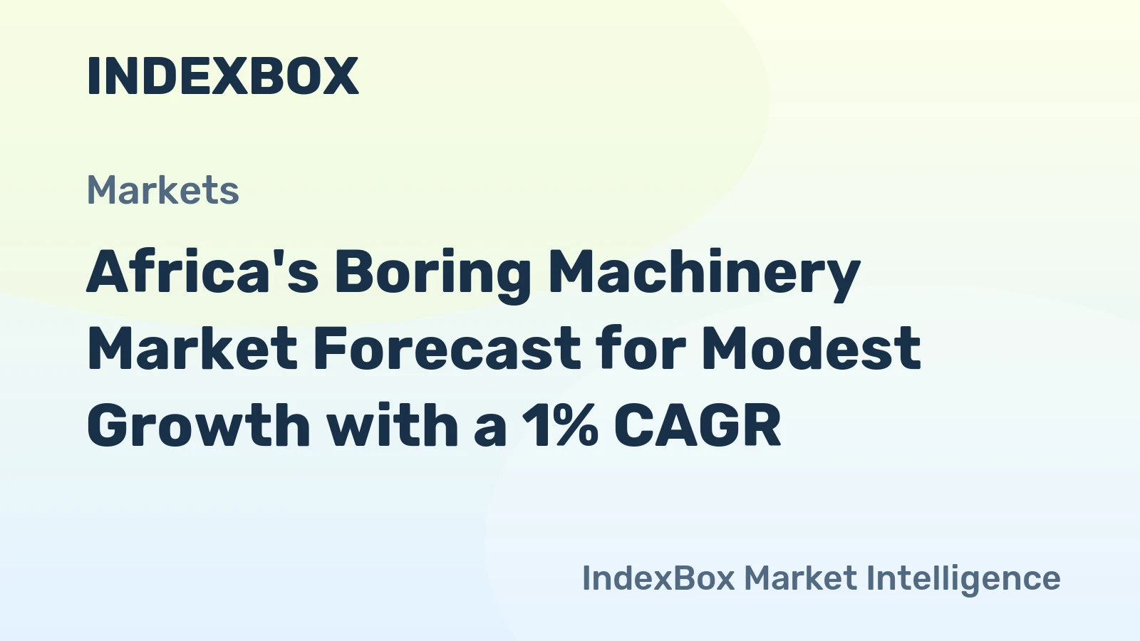 Africa's Boring Machinery Market Forecast for Modest Growth with a 1% CAGR