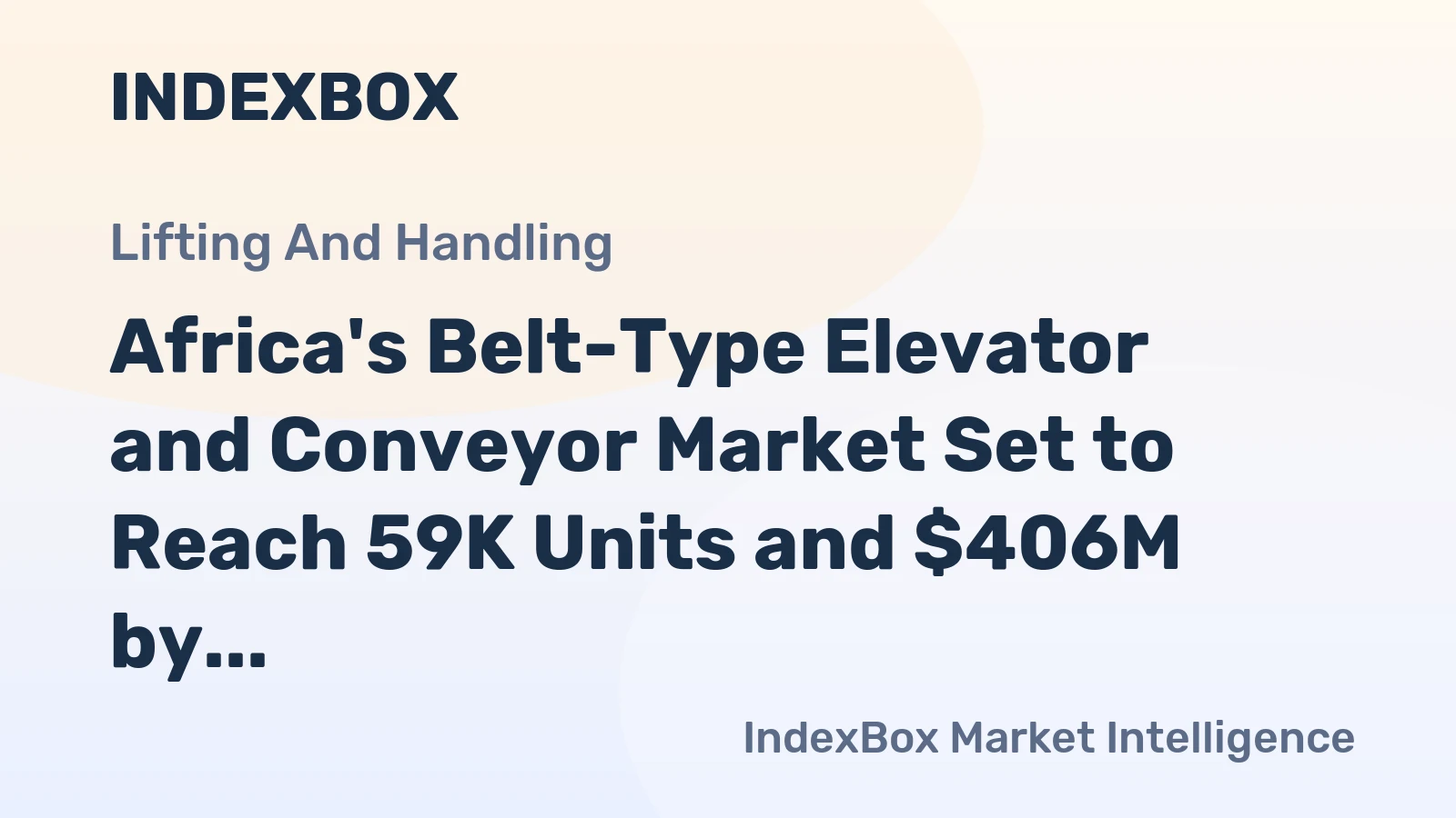 Africa's Belt-Type Elevator and Conveyor Market Set to Reach 59K Units and $406M by 2035