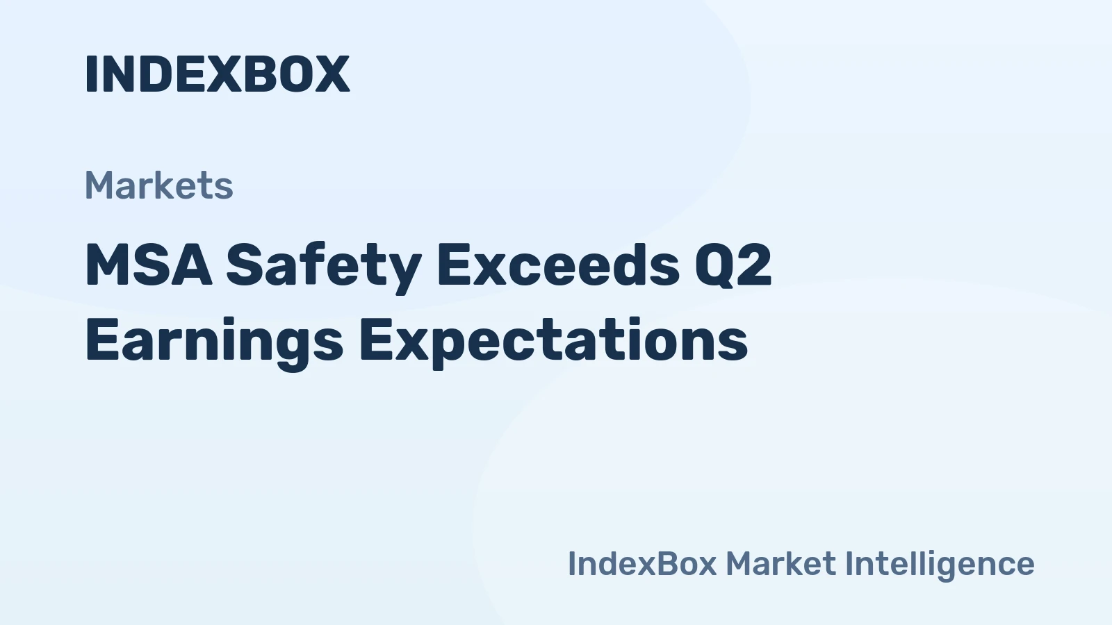MSA Safety Exceeds Q2 Earnings Expectations