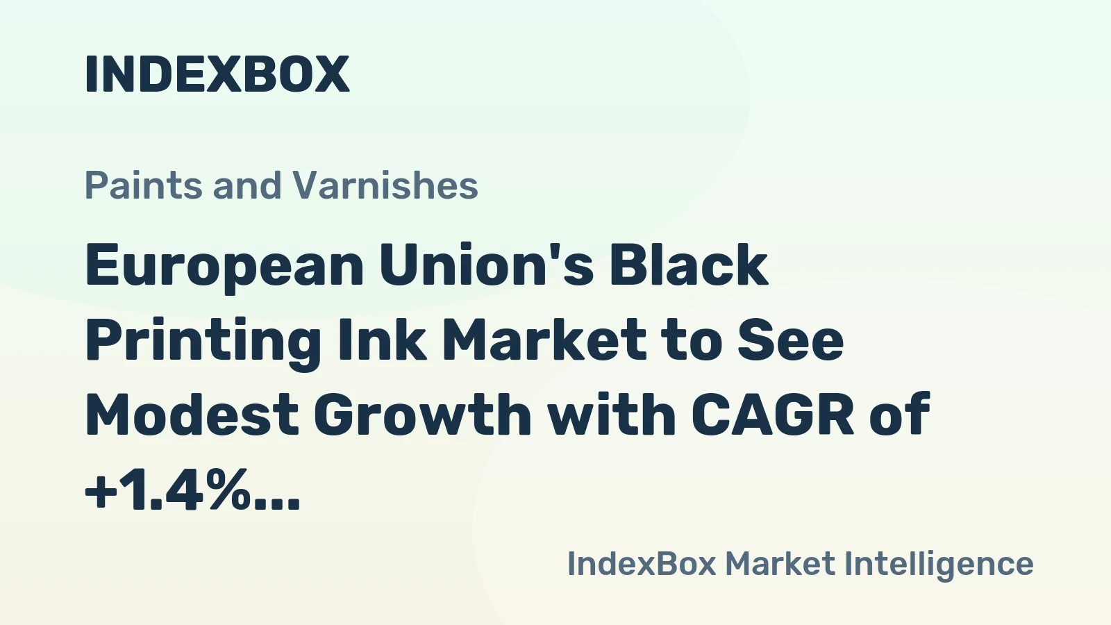 European Union's Black Printing Ink Market to See Modest Growth with CAGR of +1.4% from 2024 to 2035
