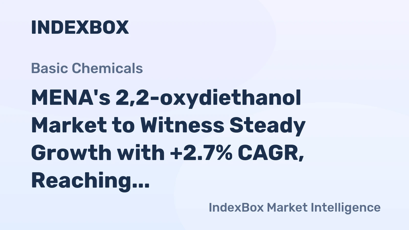 MENA's 2,2-oxydiethanol Market to Witness Steady Growth with +2.7% CAGR, Reaching 322K tons by 2035