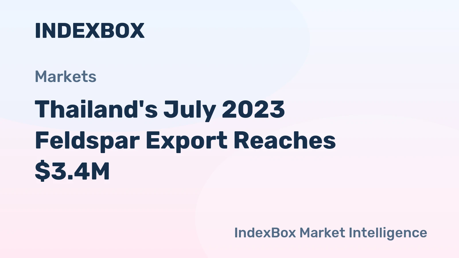 Thailand's July 2023 Feldspar Export Reaches $3.4M