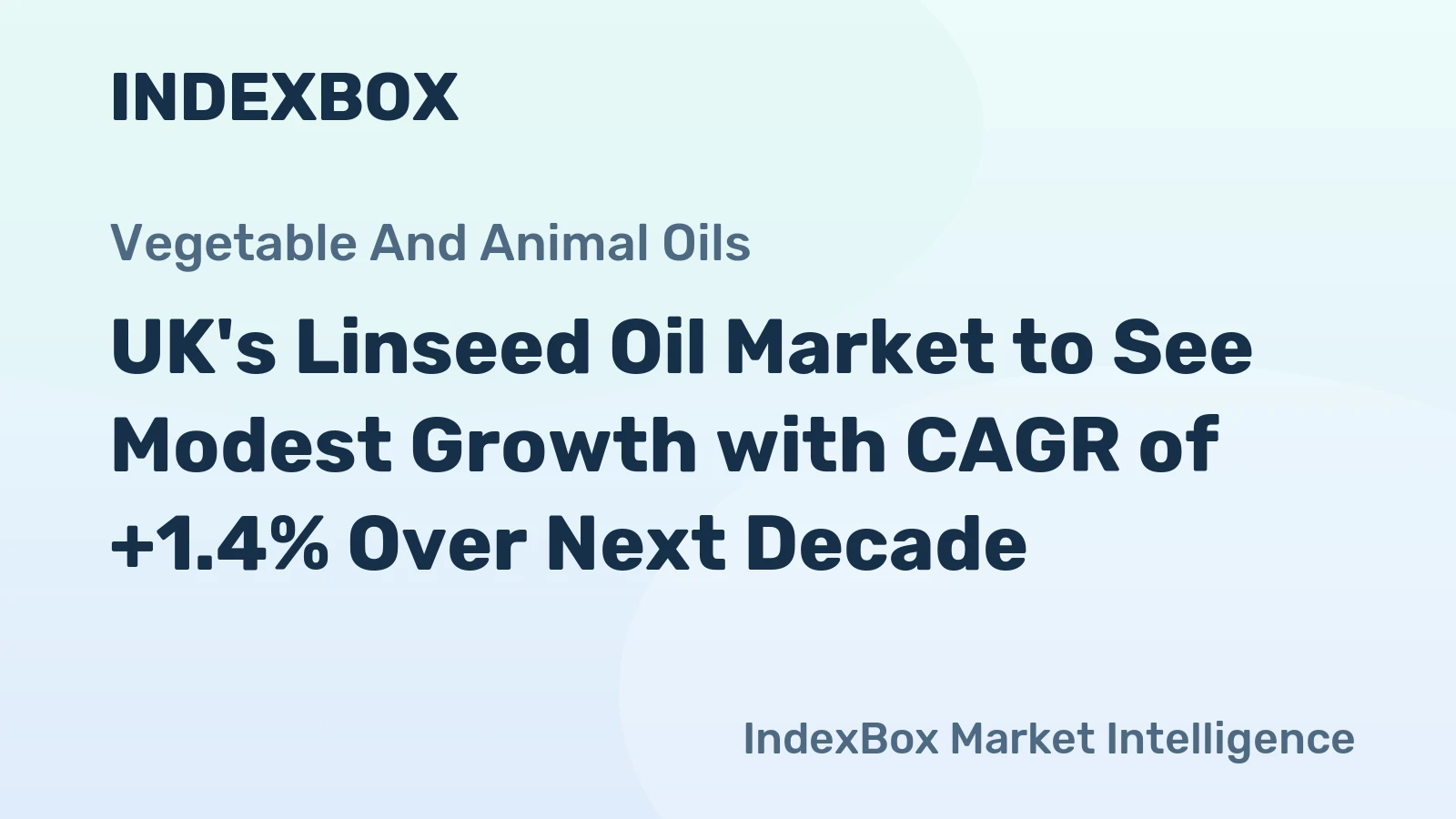 UK's Linseed Oil Market to See Modest Growth with CAGR of +1.4% Over Next Decade