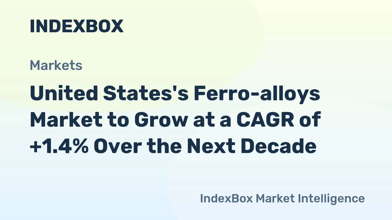 United States's Ferro-alloys Market to Grow at a CAGR of +1.4% Over the Next Decade