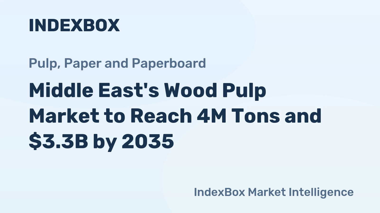 Middle East's Wood Pulp Market to Reach 4M Tons and $3.3B by 2035