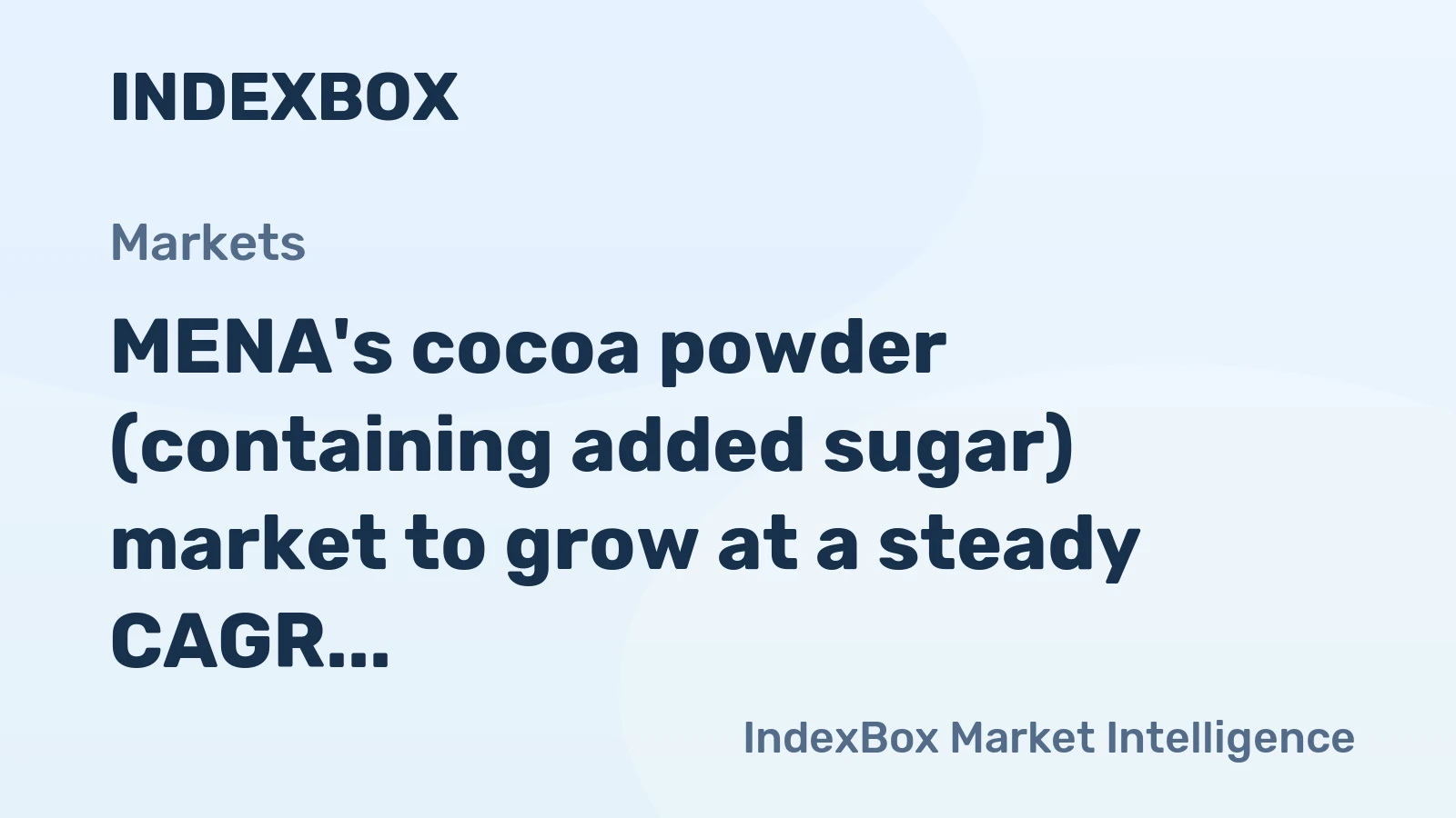 MENA's cocoa powder (containing added sugar) market to grow at a steady CAGR of +1.4% through 2035, driven by sustained demand.