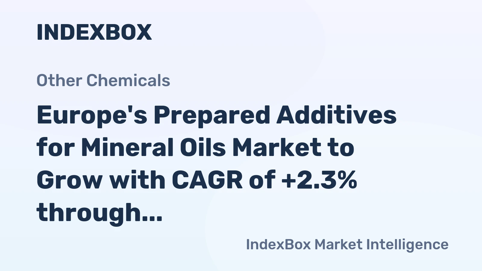 Europe's Prepared Additives for Mineral Oils Market to Grow with CAGR of +2.3% through 2035