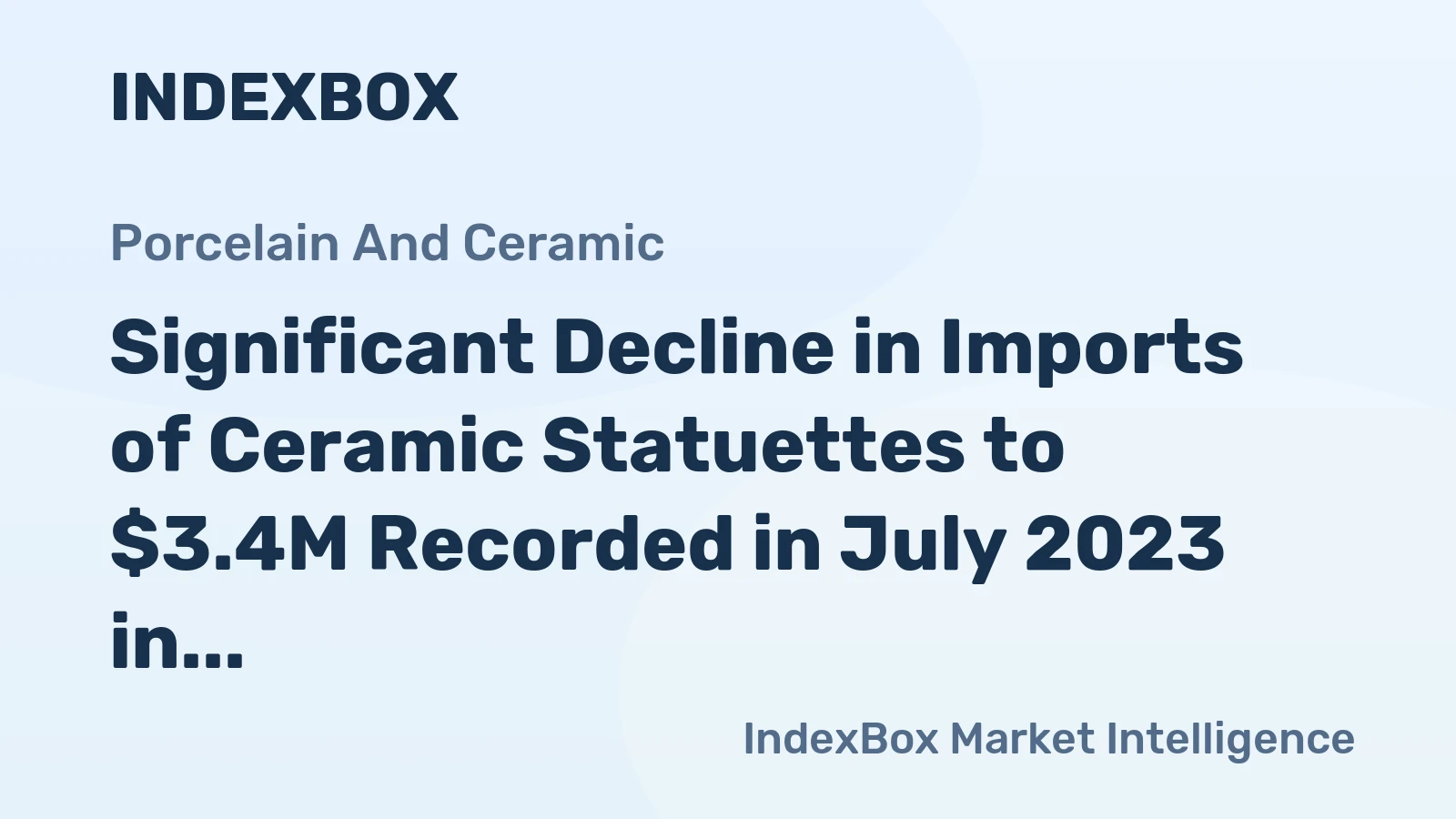 Significant Decline in Imports of Ceramic Statuettes to $3.4M Recorded in July 2023 in Poland