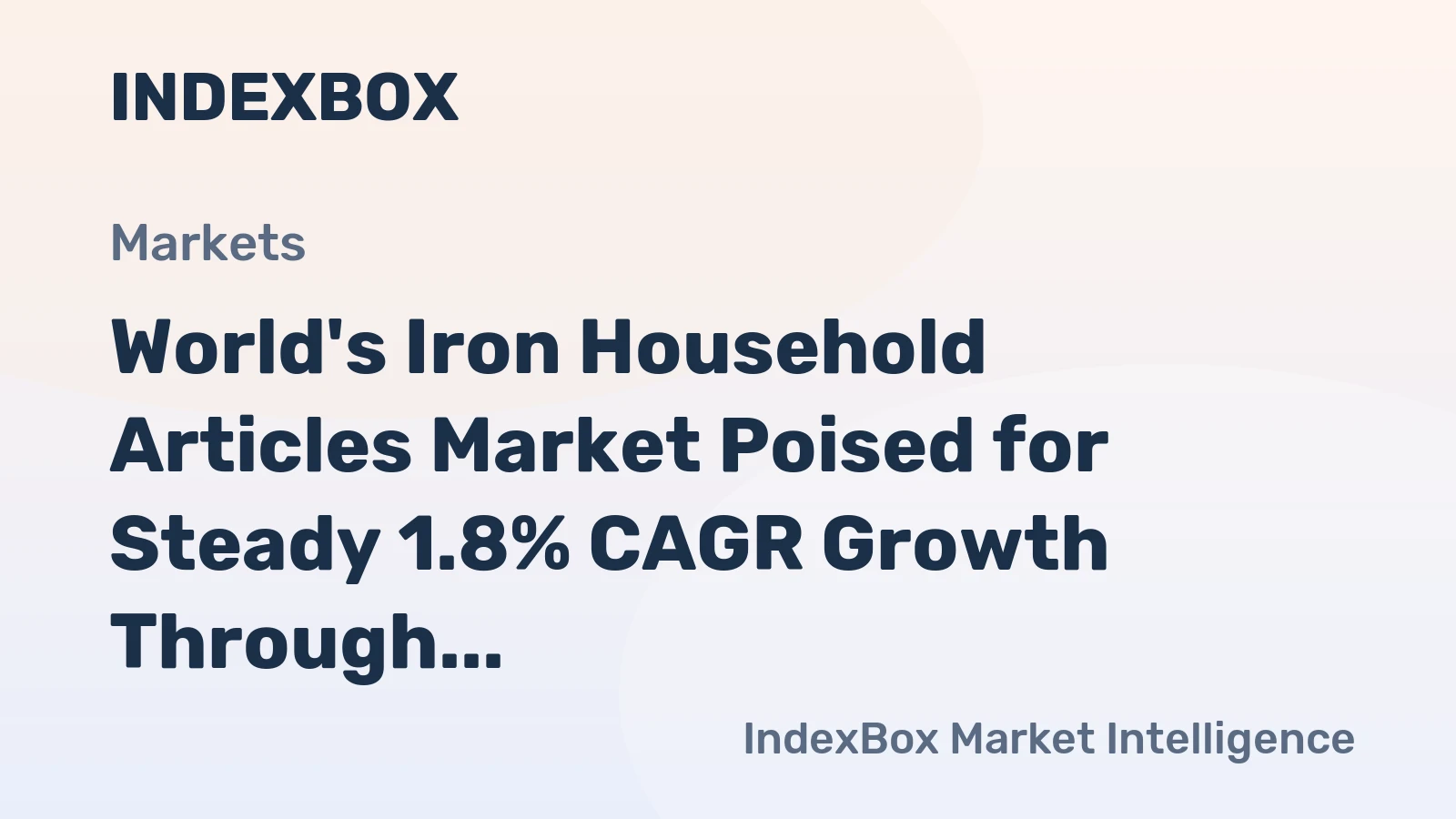 World's Iron Household Articles Market Poised for Steady 1.8% CAGR Growth Through 2035