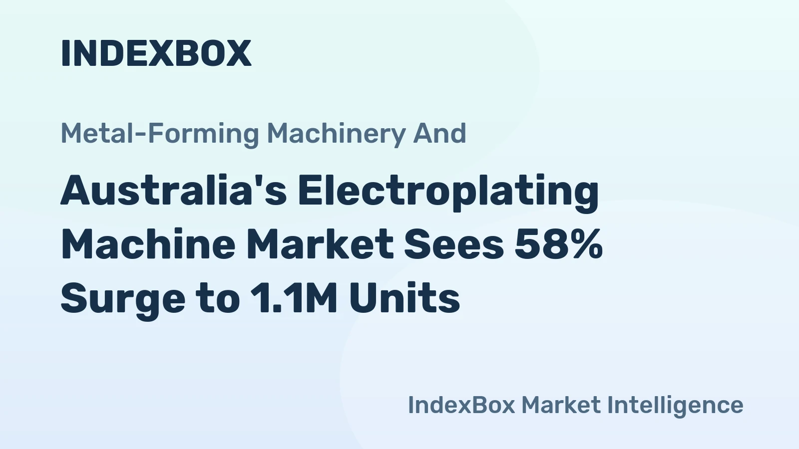 Australia's Electroplating Machine Market Sees 58% Surge to 1.1M Units