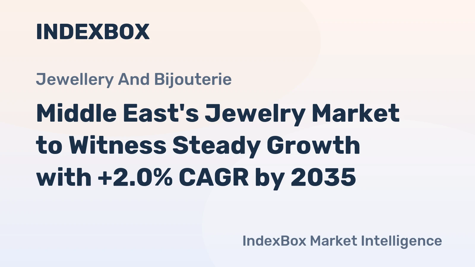 Middle East's Jewelry Market to Witness Steady Growth with +2.0% CAGR by 2035