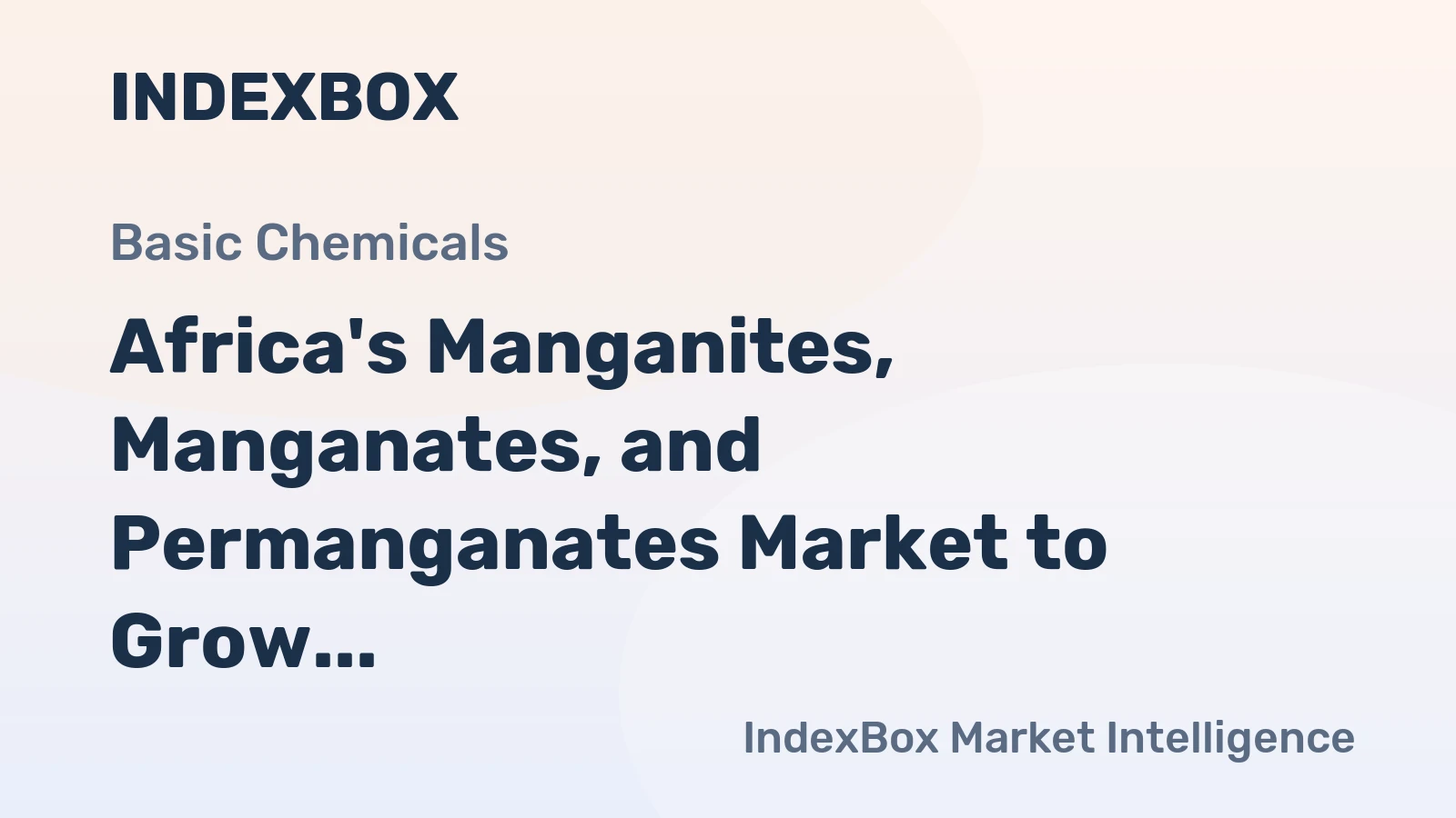 Africa's Manganites, Manganates, and Permanganates Market to Grow at 1.5% CAGR through 2035