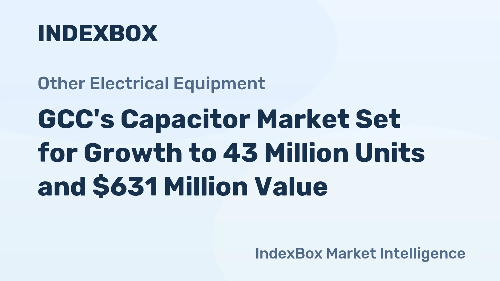GCC's Capacitor Market Set for Growth to 43 Million Units and $631 Million Value