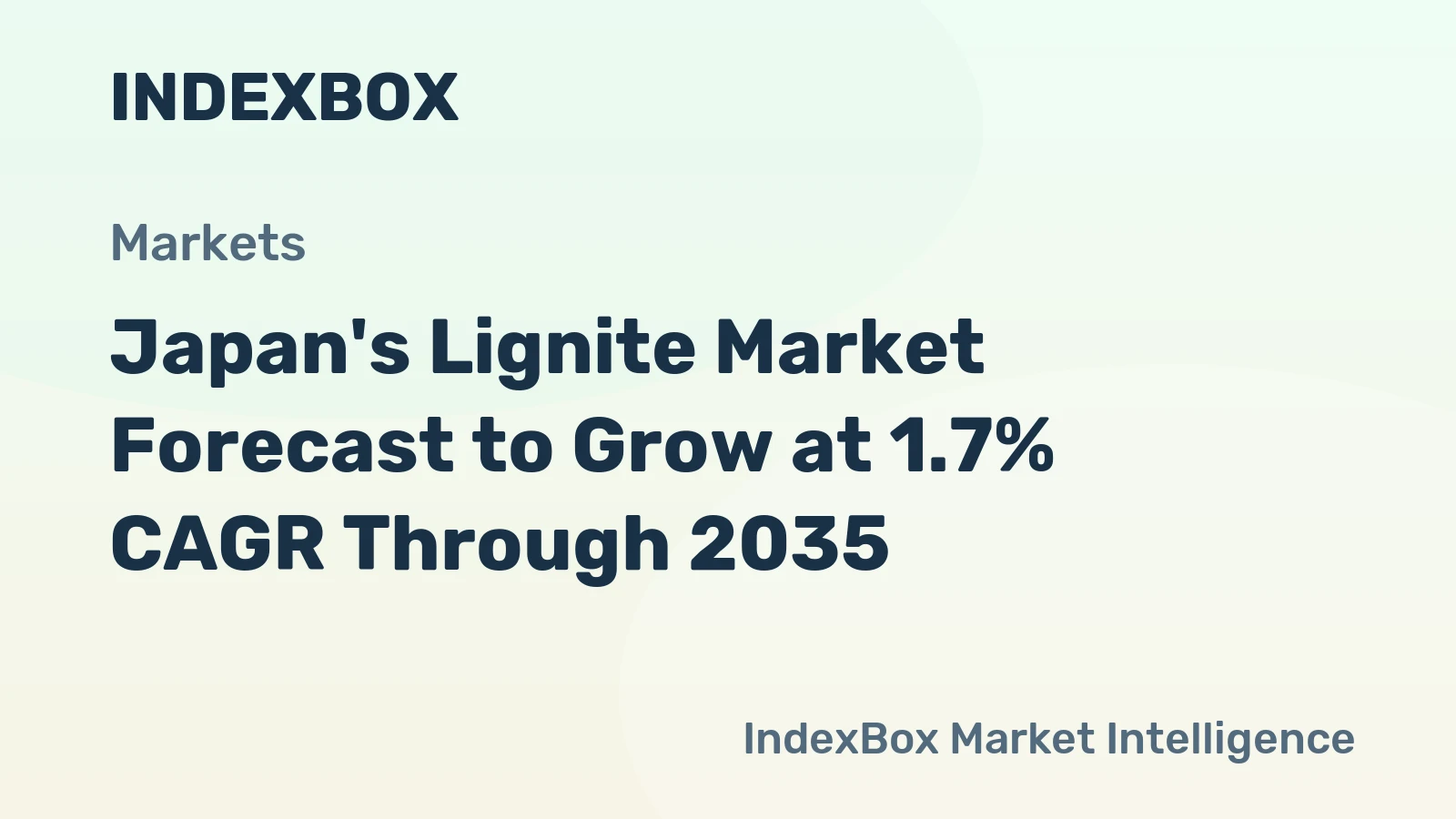 Japan's Lignite Market Forecast to Grow at 1.7% CAGR Through 2035