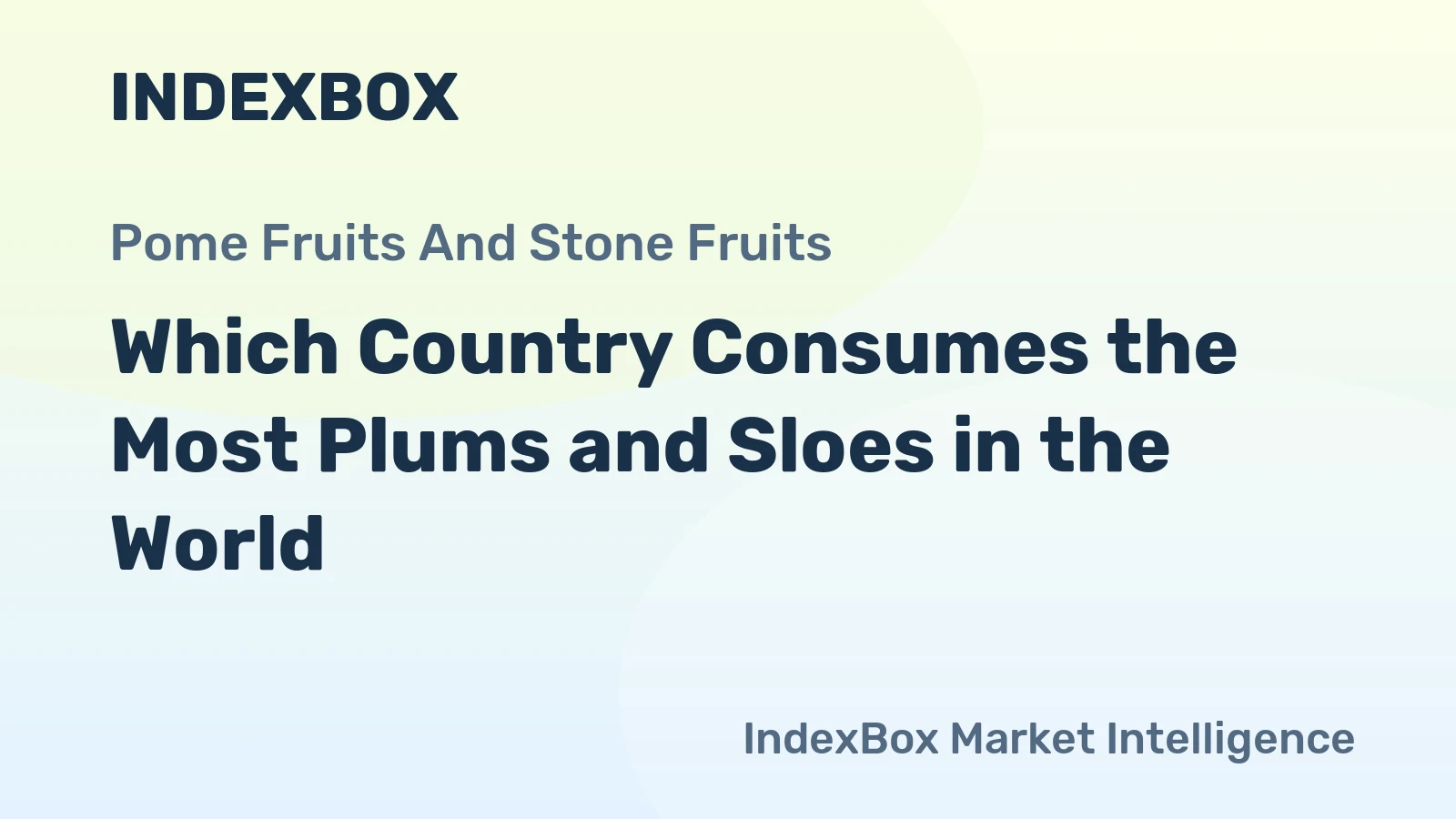 Which Country Consumes the Most Plums and Sloes in the World?