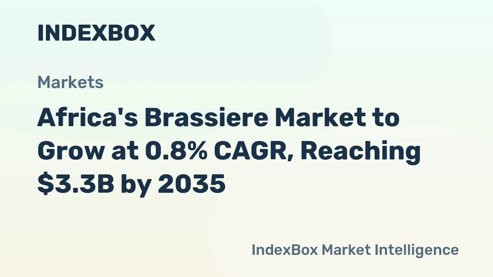 Africa's Brassiere Market to Grow at 0.8% CAGR, Reaching $3.3B by 2035