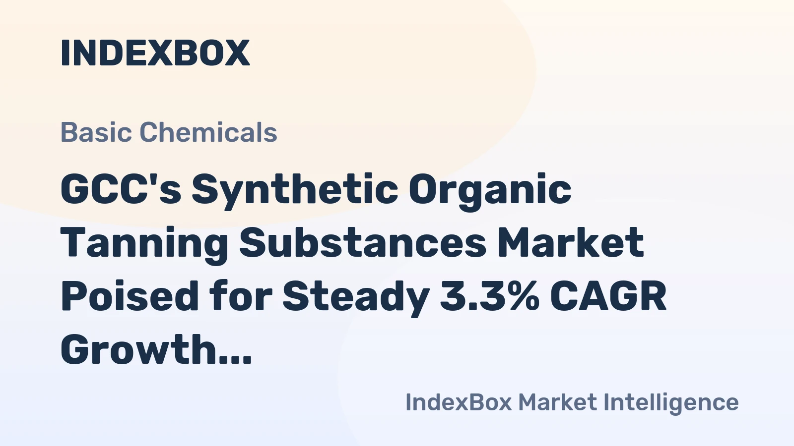 GCC's Synthetic Organic Tanning Substances Market Poised for Steady 3.3% CAGR Growth Through 2035