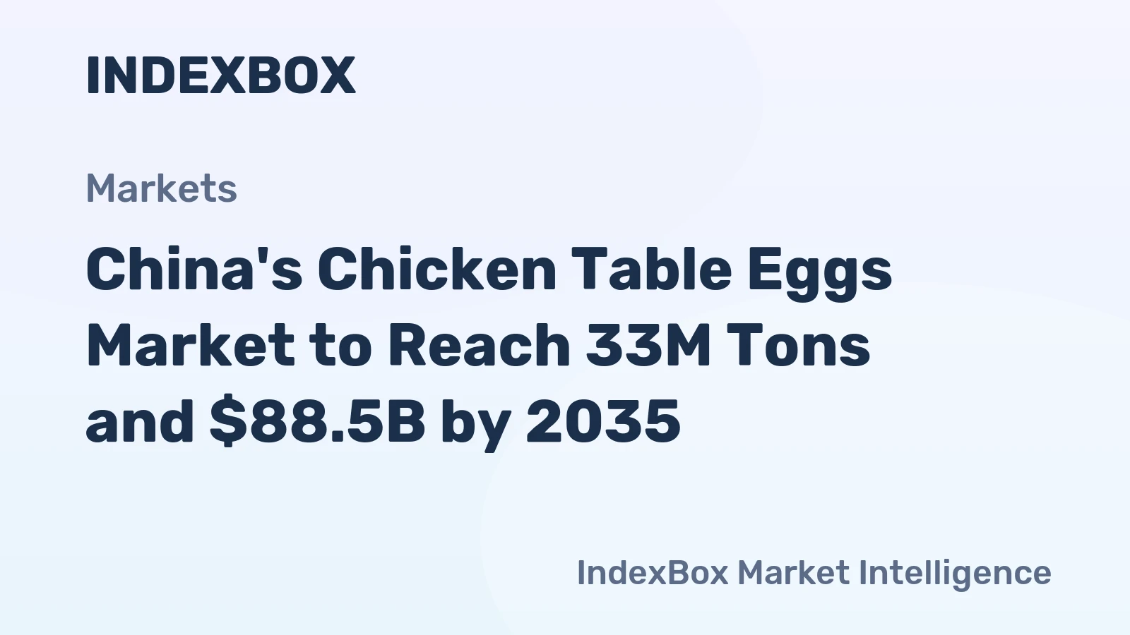 China's Chicken Table Eggs Market to Reach 33M Tons and $88.5B by 2035
