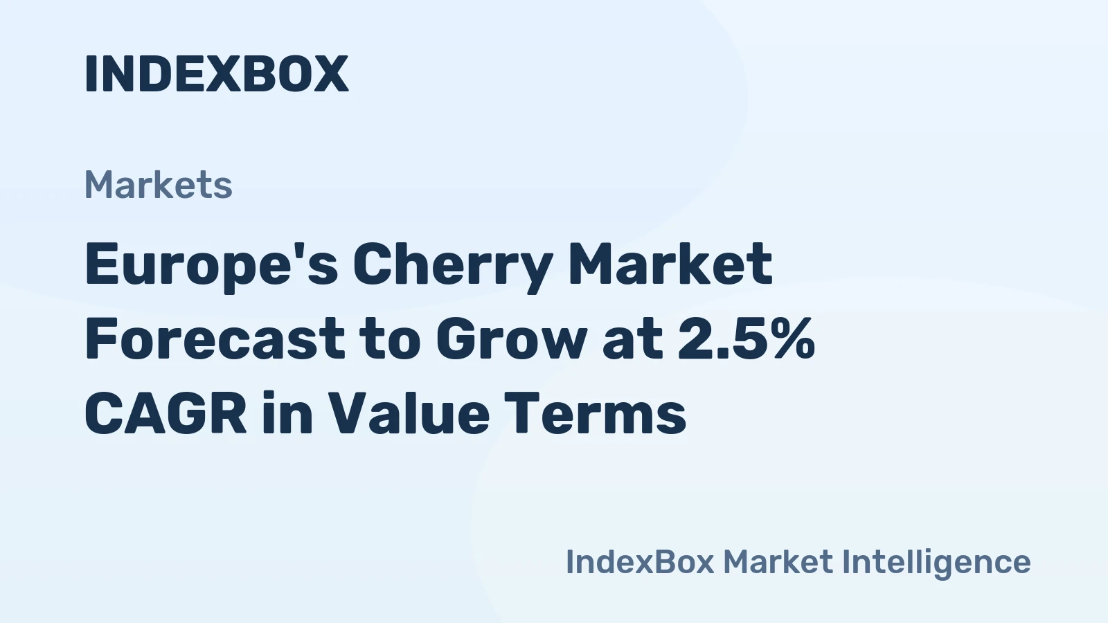 Europe's Cherry Market Forecast to Grow at 2.5% CAGR in Value Terms