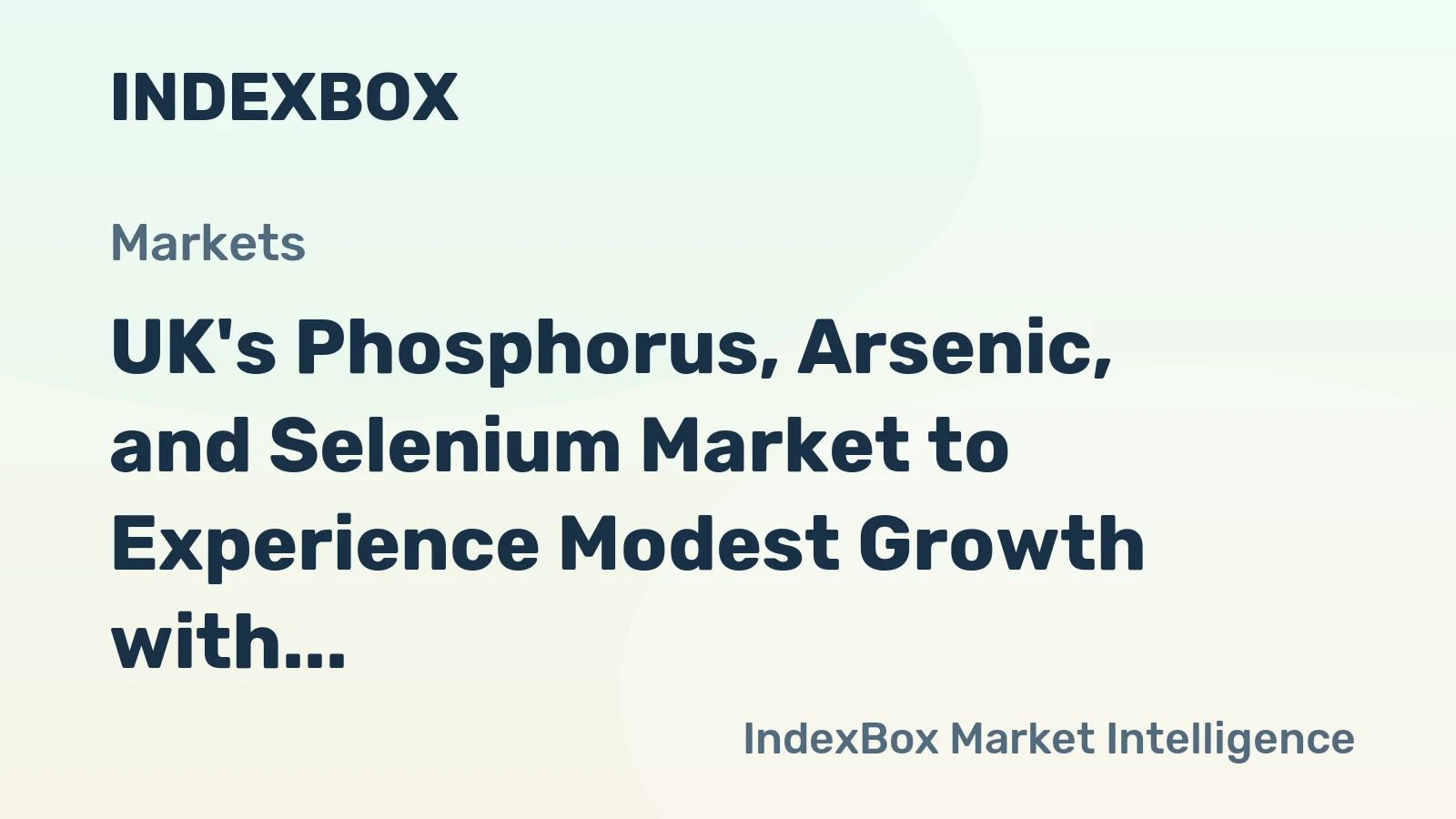 UK's Phosphorus, Arsenic, and Selenium Market to Experience Modest Growth with +1.5% CAGR from 2024 to 2035