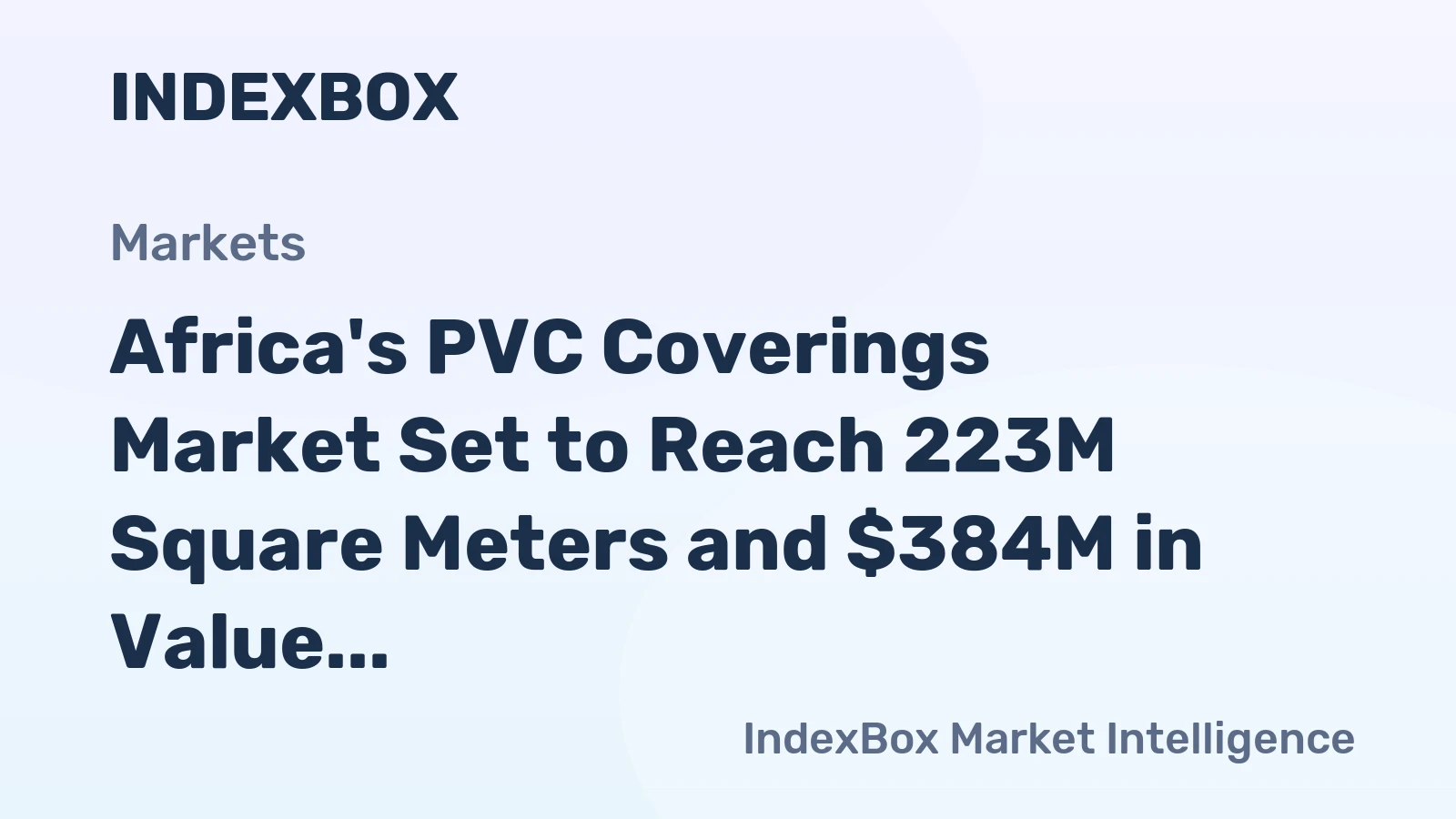 Africa's PVC Coverings Market Set to Reach 223M Square Meters and $384M in Value by 2035