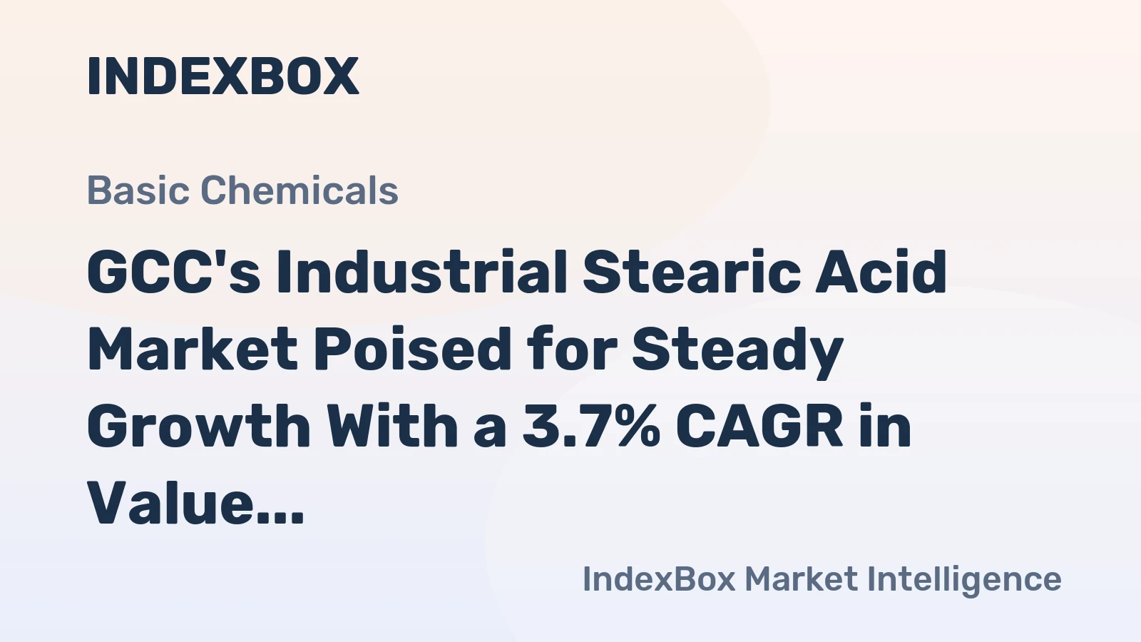 GCC's Industrial Stearic Acid Market Poised for Steady Growth With a 3.7% CAGR in Value Through 2035