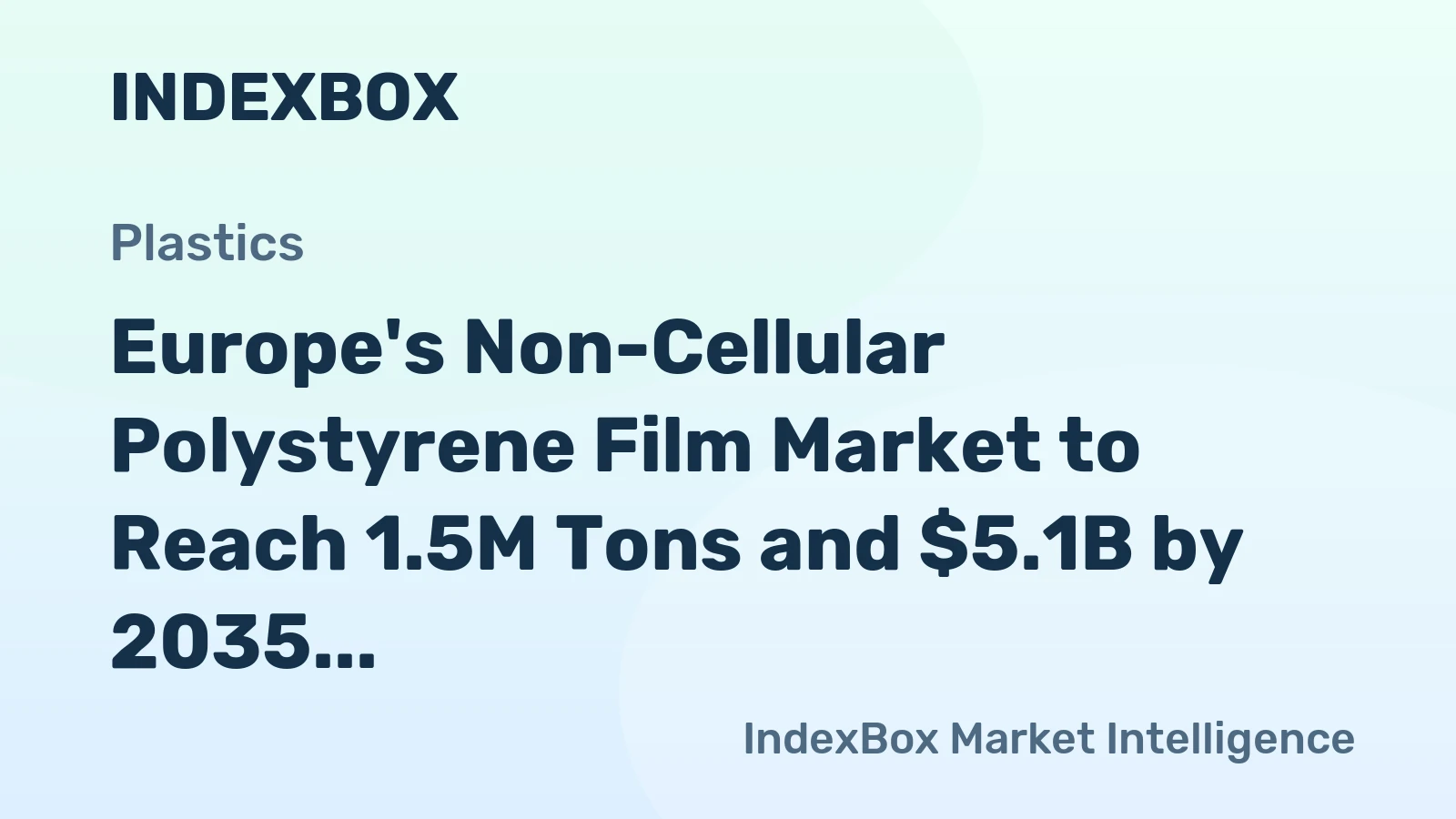 Europe's Non-Cellular Polystyrene Film Market to Reach 1.5M Tons and $5.1B by 2035