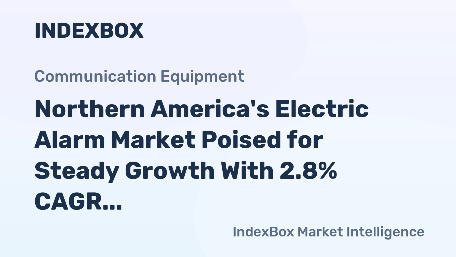 Northern America's Electric Alarm Market Poised for Steady Growth With 2.8% CAGR Through 2035