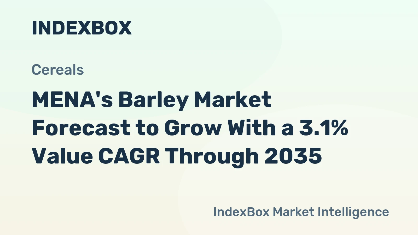 MENA's Barley Market Forecast to Grow With a 3.1% Value CAGR Through 2035