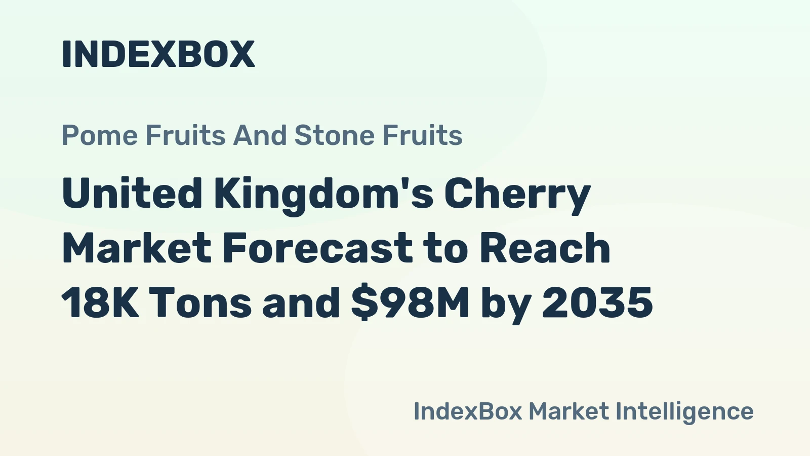 United Kingdom's Cherry Market Forecast to Reach 18K Tons and $98M by 2035