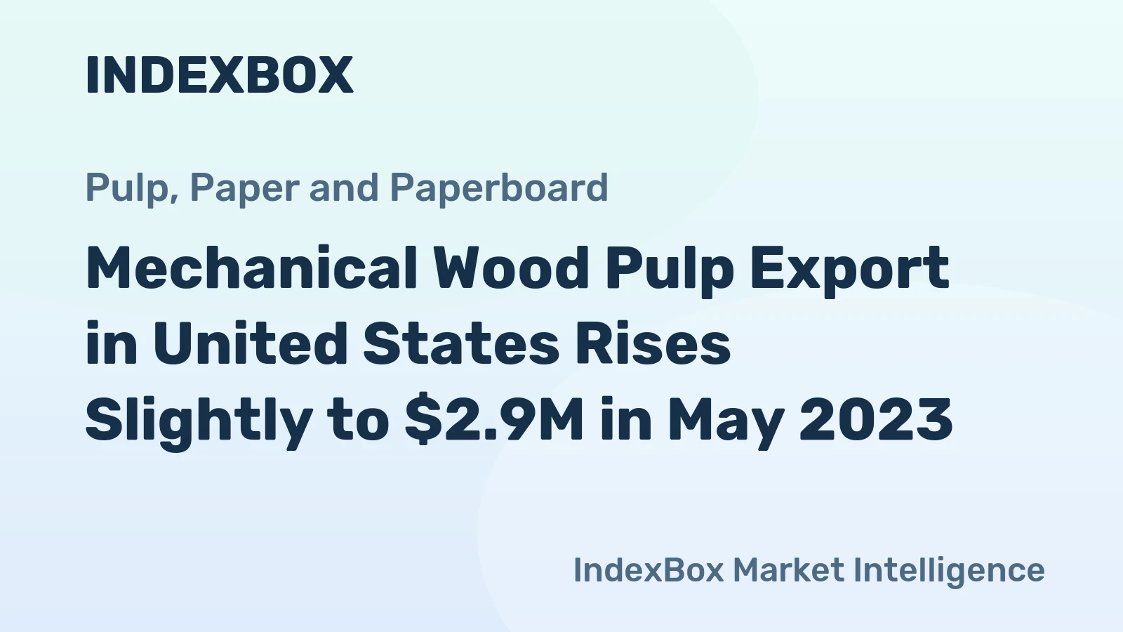 Mechanical Wood Pulp Export in United States Rises Slightly to $2.9M in May 2023