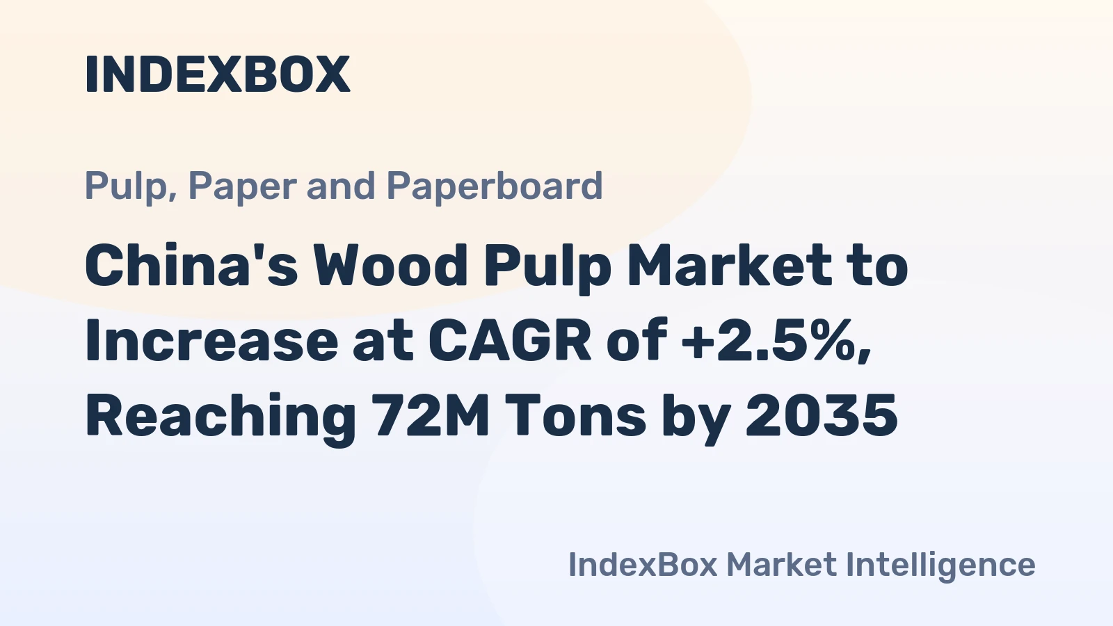 China's Wood Pulp Market to Increase at CAGR of +2.5%, Reaching 72M Tons by 2035