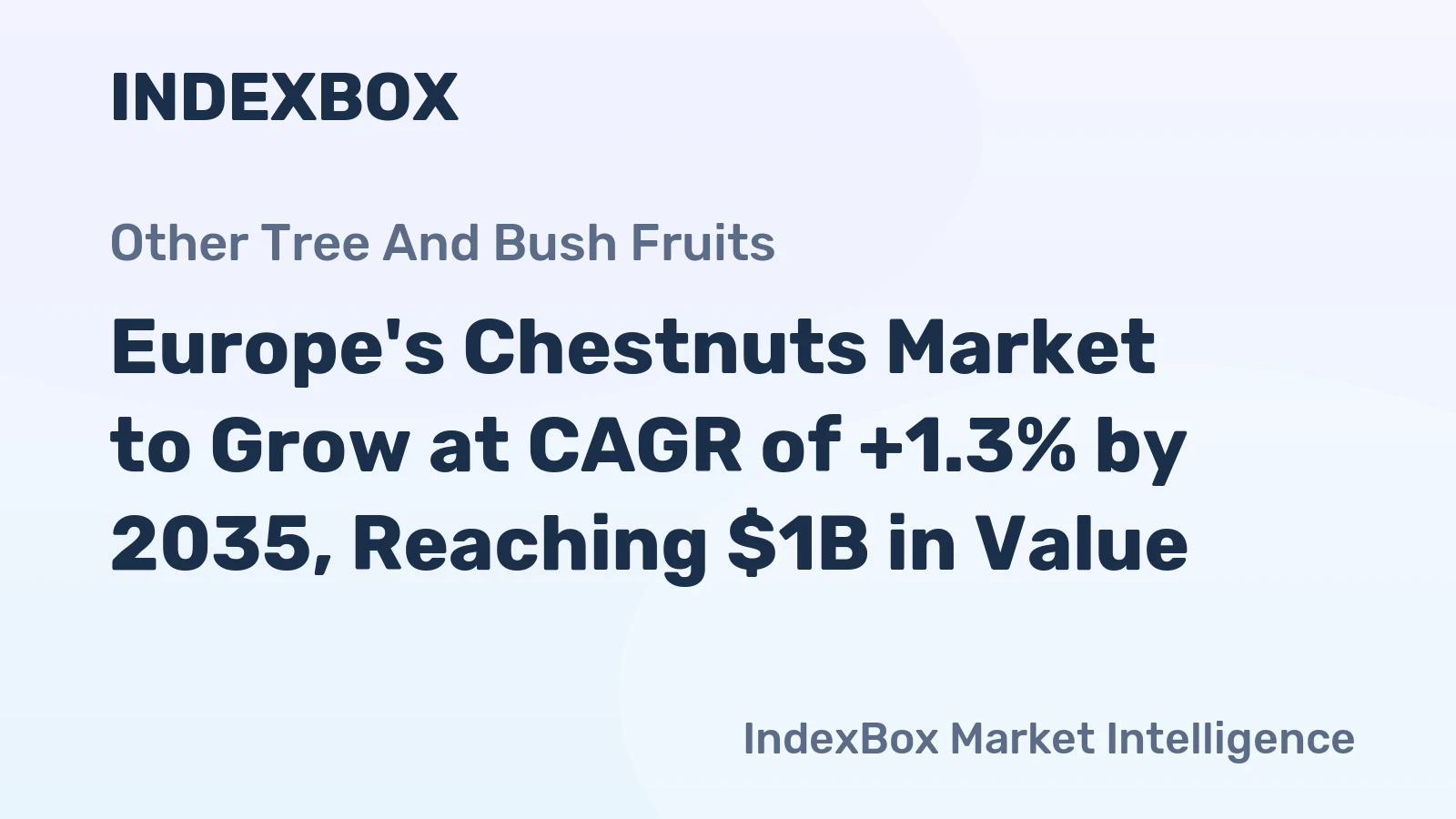 Europe's Chestnuts Market to Grow at CAGR of +1.3% by 2035, Reaching $1B in Value