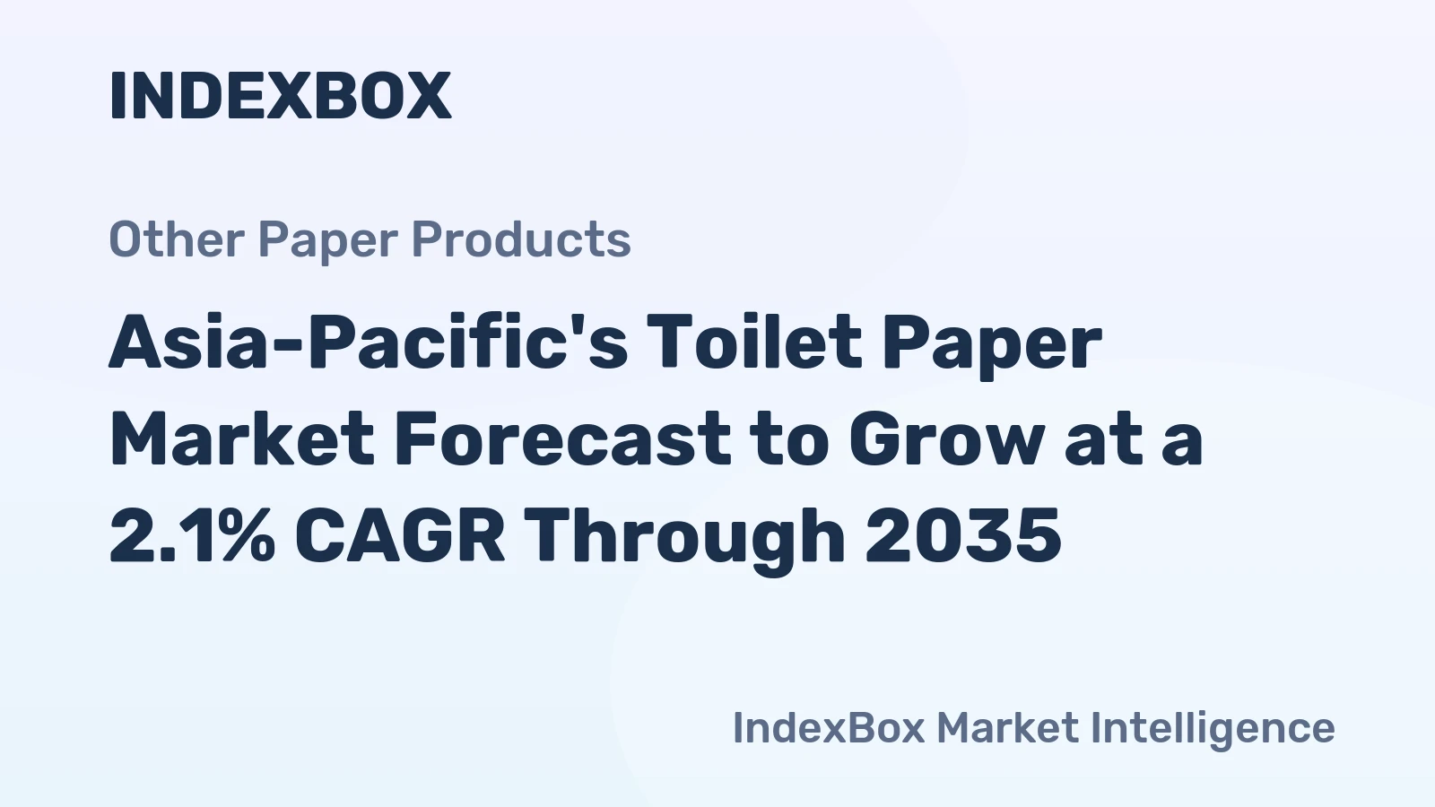 Asia-Pacific's Toilet Paper Market Forecast to Grow at a 2.1% CAGR Through 2035