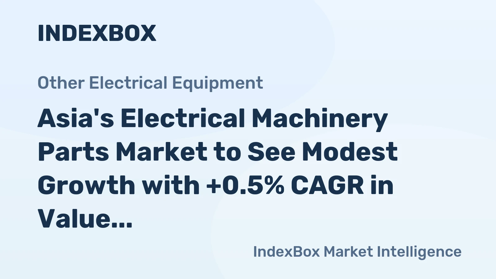 Asia's Electrical Machinery Parts Market to See Modest Growth with +0.5% CAGR in Value Through 2035