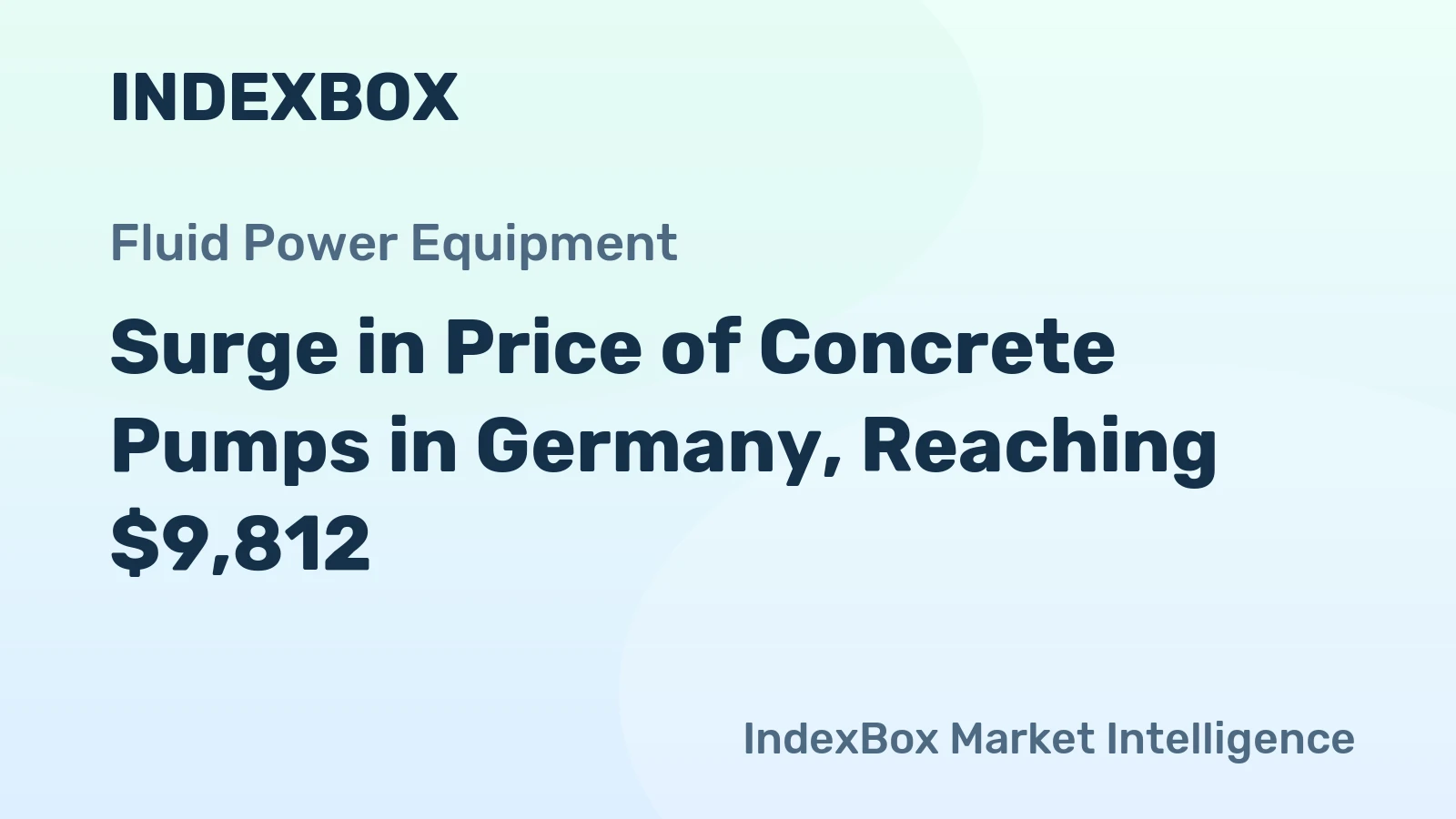 Surge in Price of Concrete Pumps in Germany, Reaching $9,812