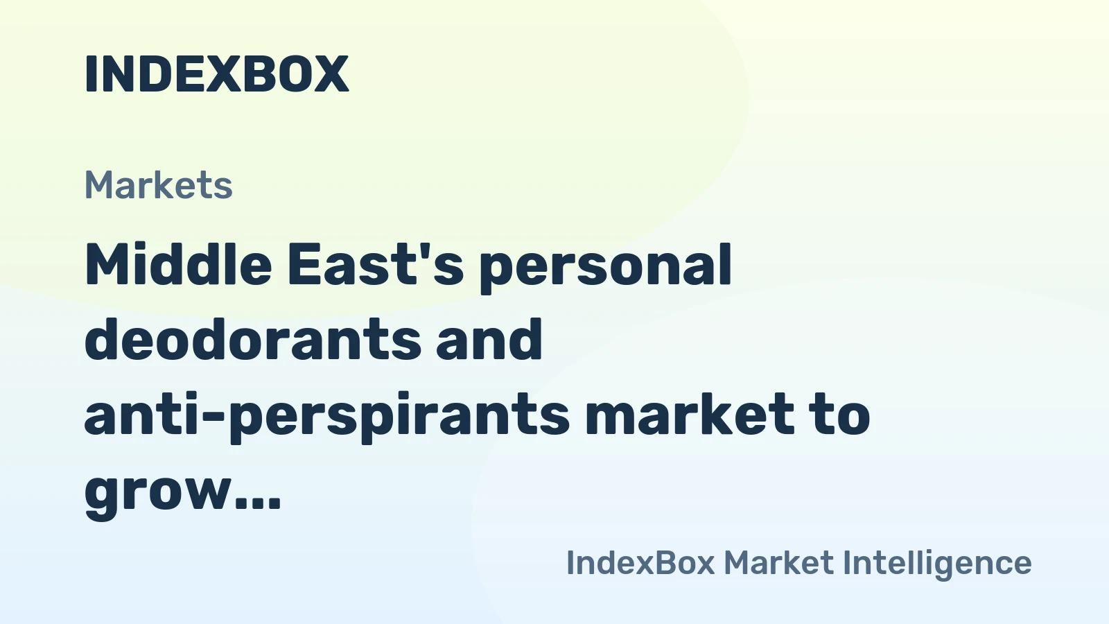 Middle East's personal deodorants and anti-perspirants market to grow at a steady CAGR of +2.9%, reaching $2B by 2035.