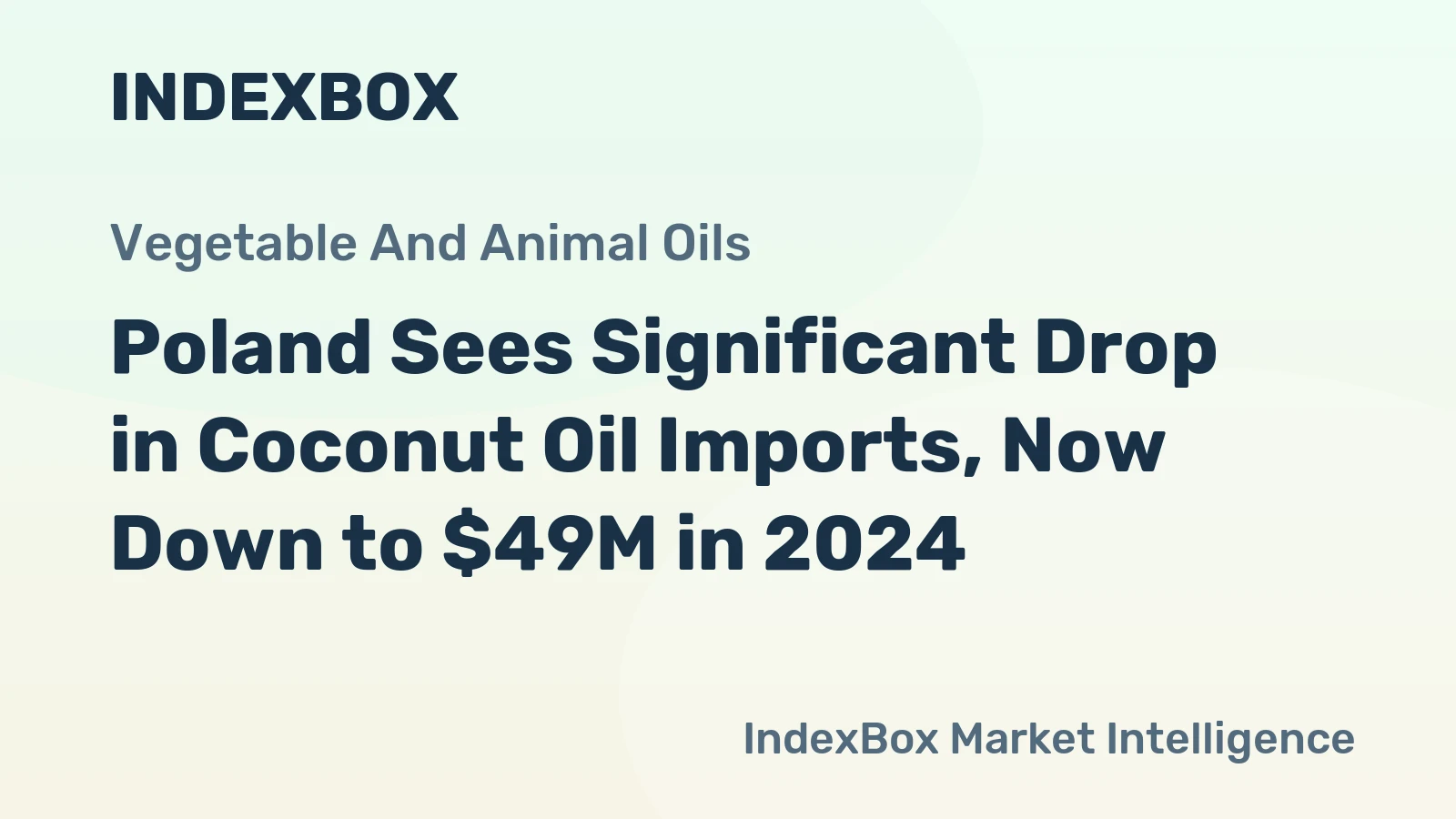 Poland Sees Significant Drop in Coconut Oil Imports, Now Down to $49M in 2024