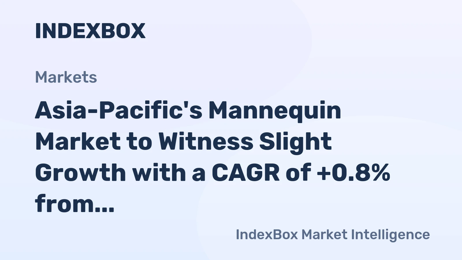 Asia-Pacific's Mannequin Market to Witness Slight Growth with a CAGR of +0.8% from 2024 to 2035