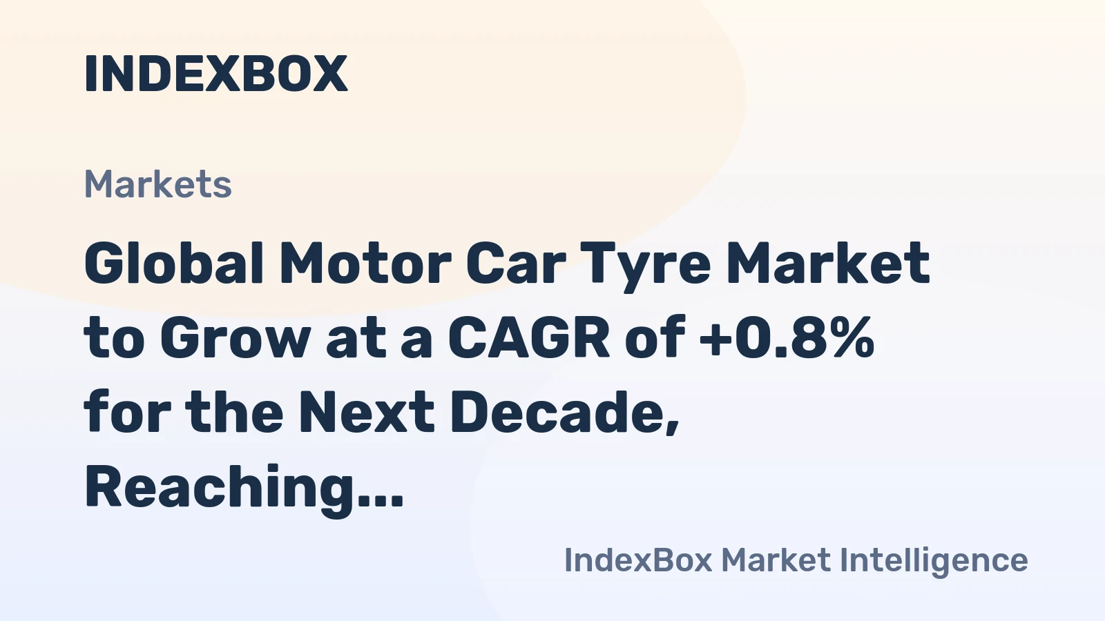 Global Motor Car Tyre Market to Grow at a CAGR of +0.8% for the Next Decade, Reaching $136.7B by 2035