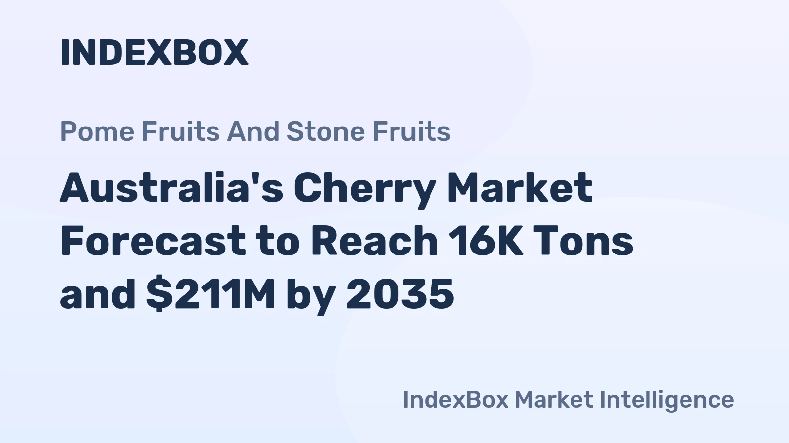 Australia's Cherry Market Forecast to Reach 16K Tons and $211M by 2035