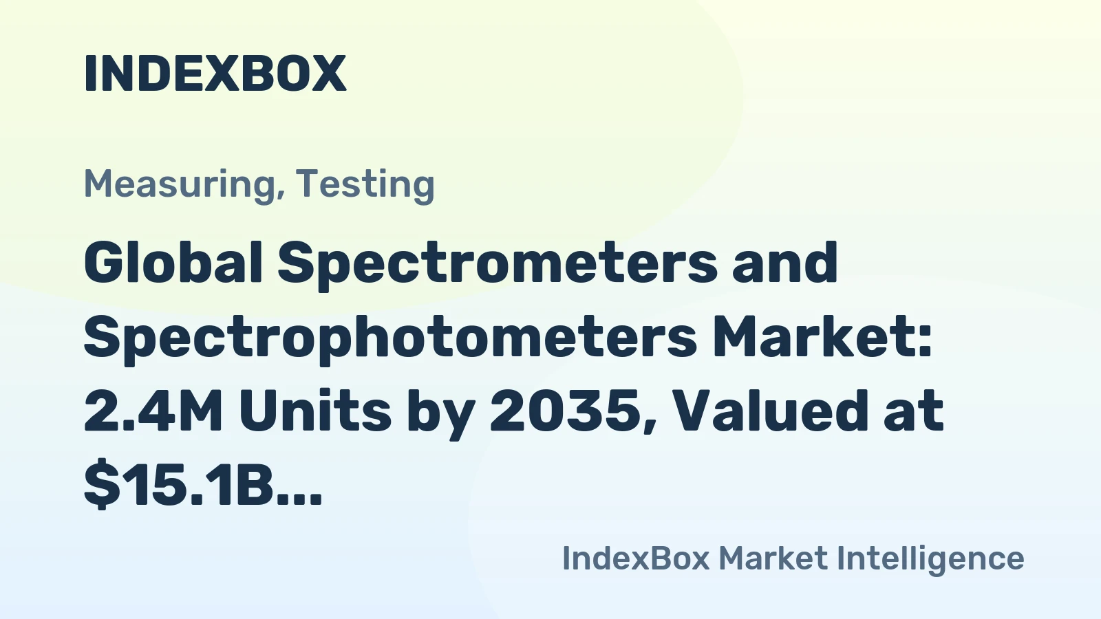 Global Spectrometers and Spectrophotometers Market: 2.4M Units by 2035, Valued at $15.1B