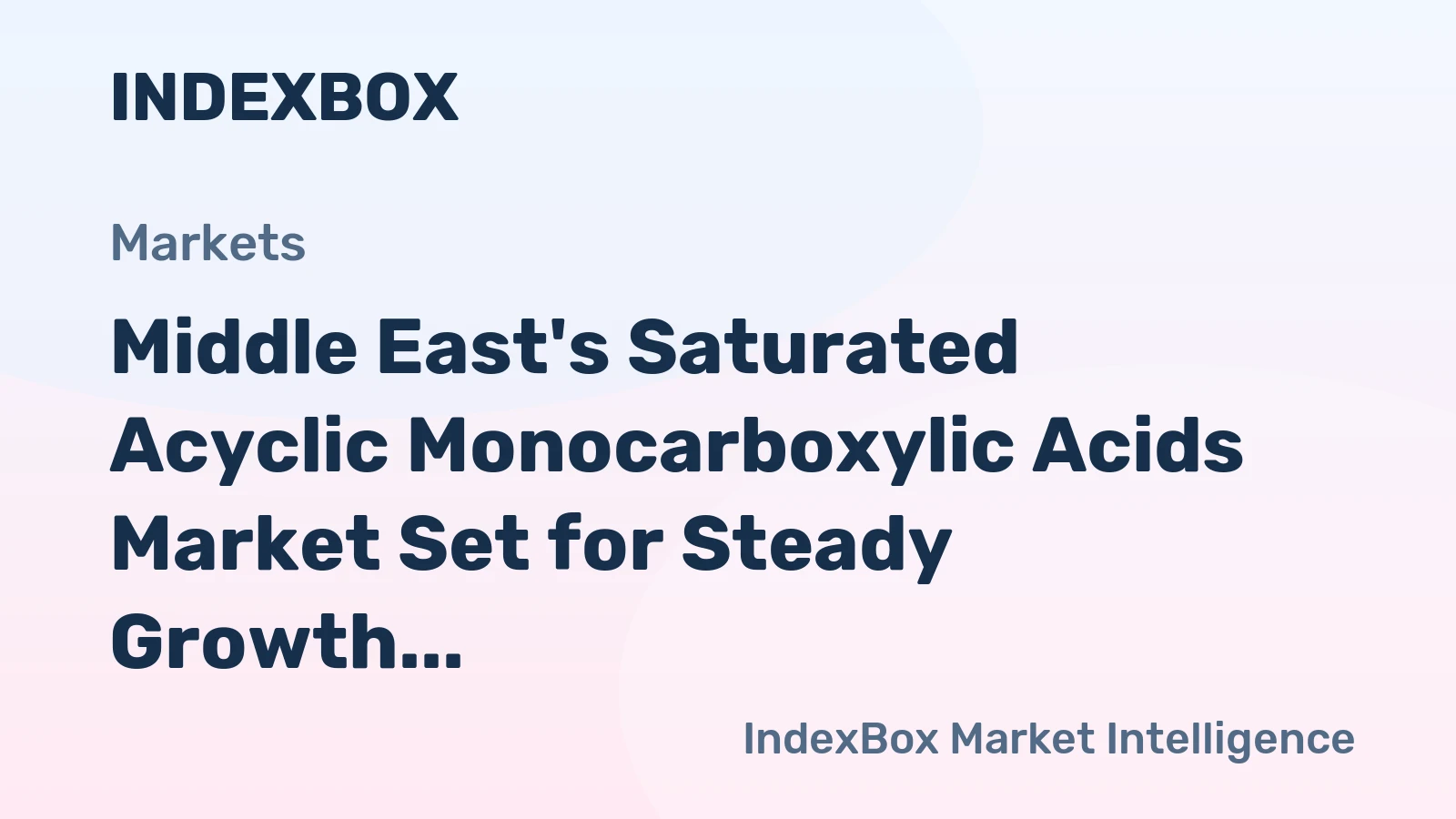 Middle East's Saturated Acyclic Monocarboxylic Acids Market Set for Steady Growth with 1.8% CAGR Through 2035