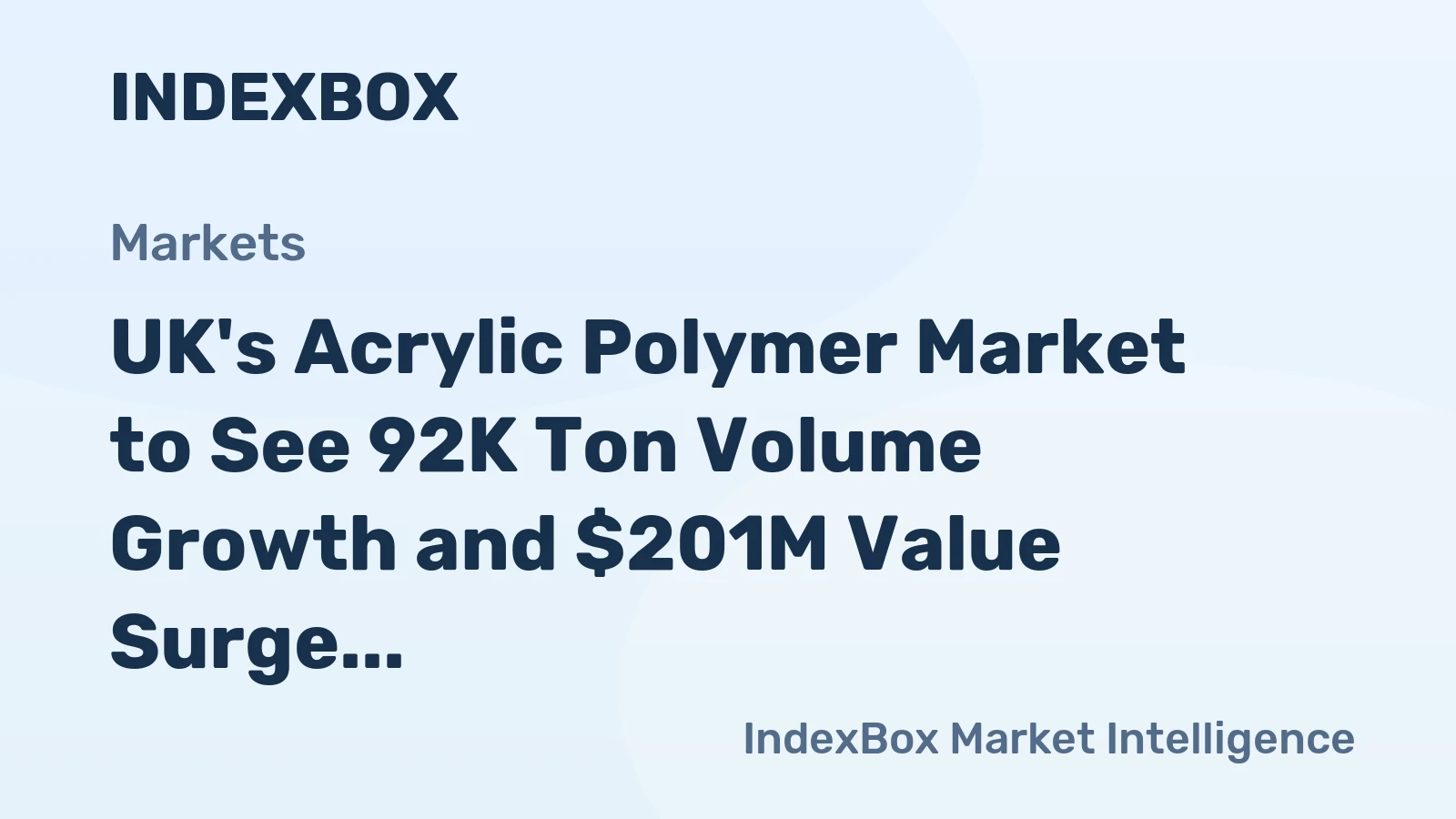 UK's Acrylic Polymer Market to See 92K Ton Volume Growth and $201M Value Surge by 2035